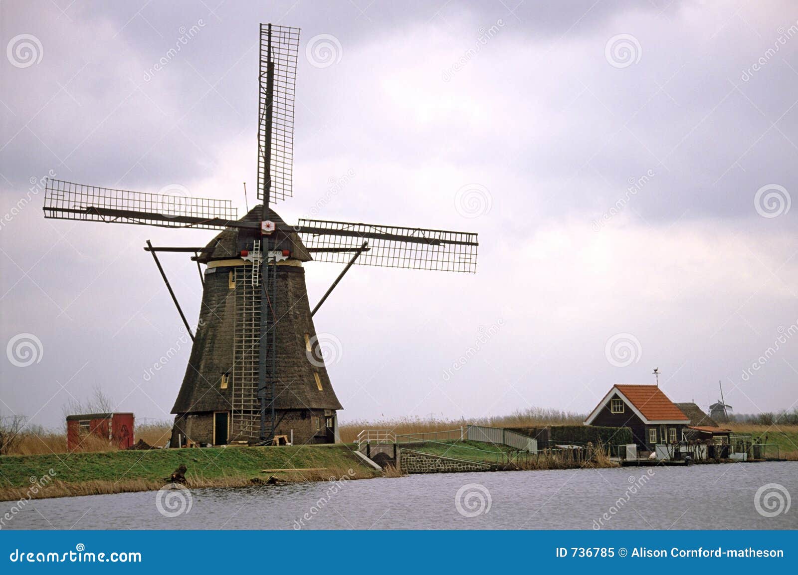 Traditional Dutch Windmill stock image. Image of destination - 736785