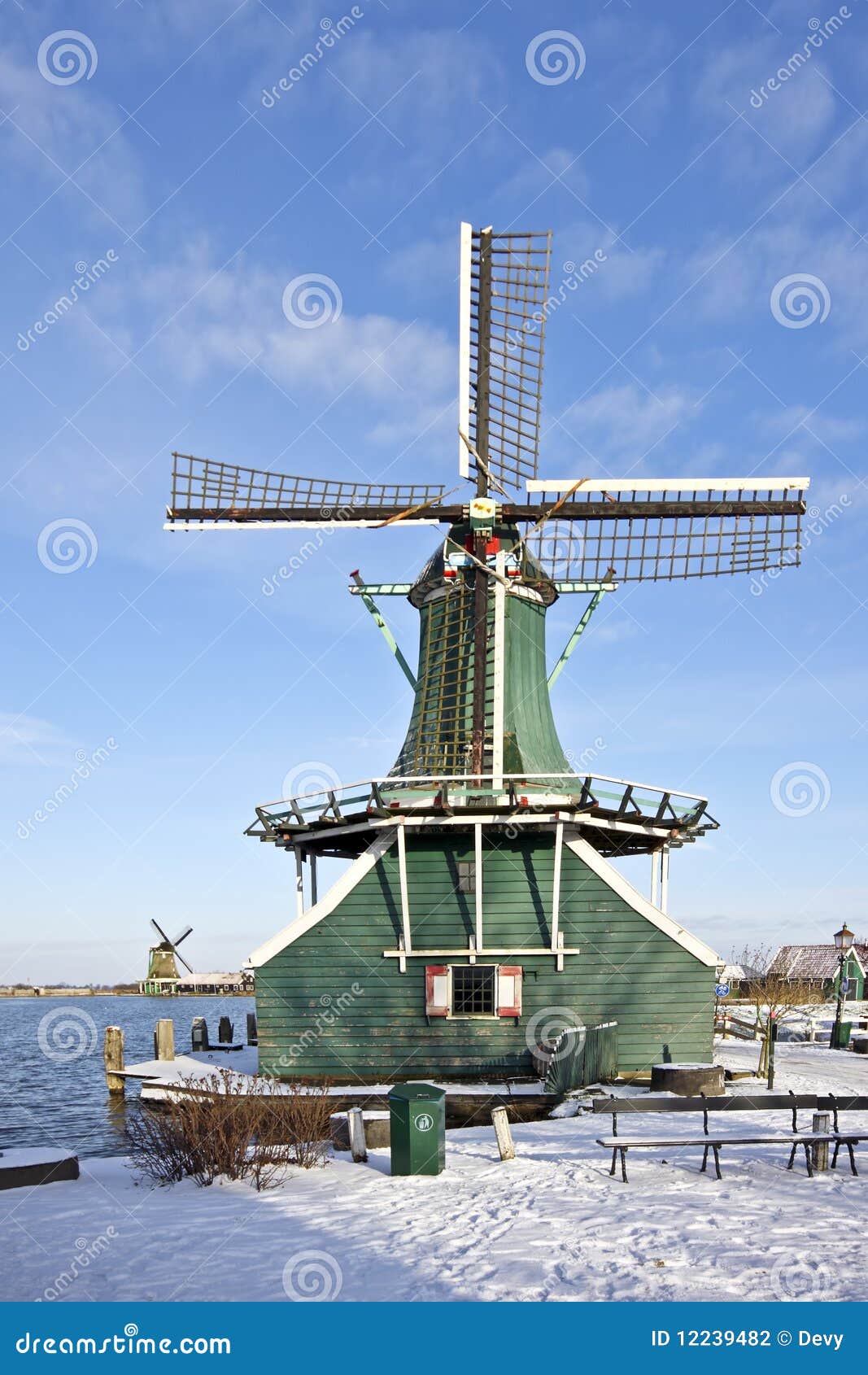 Traditional Dutch Windmill in the Netherlands Stock Photo - Image of ...
