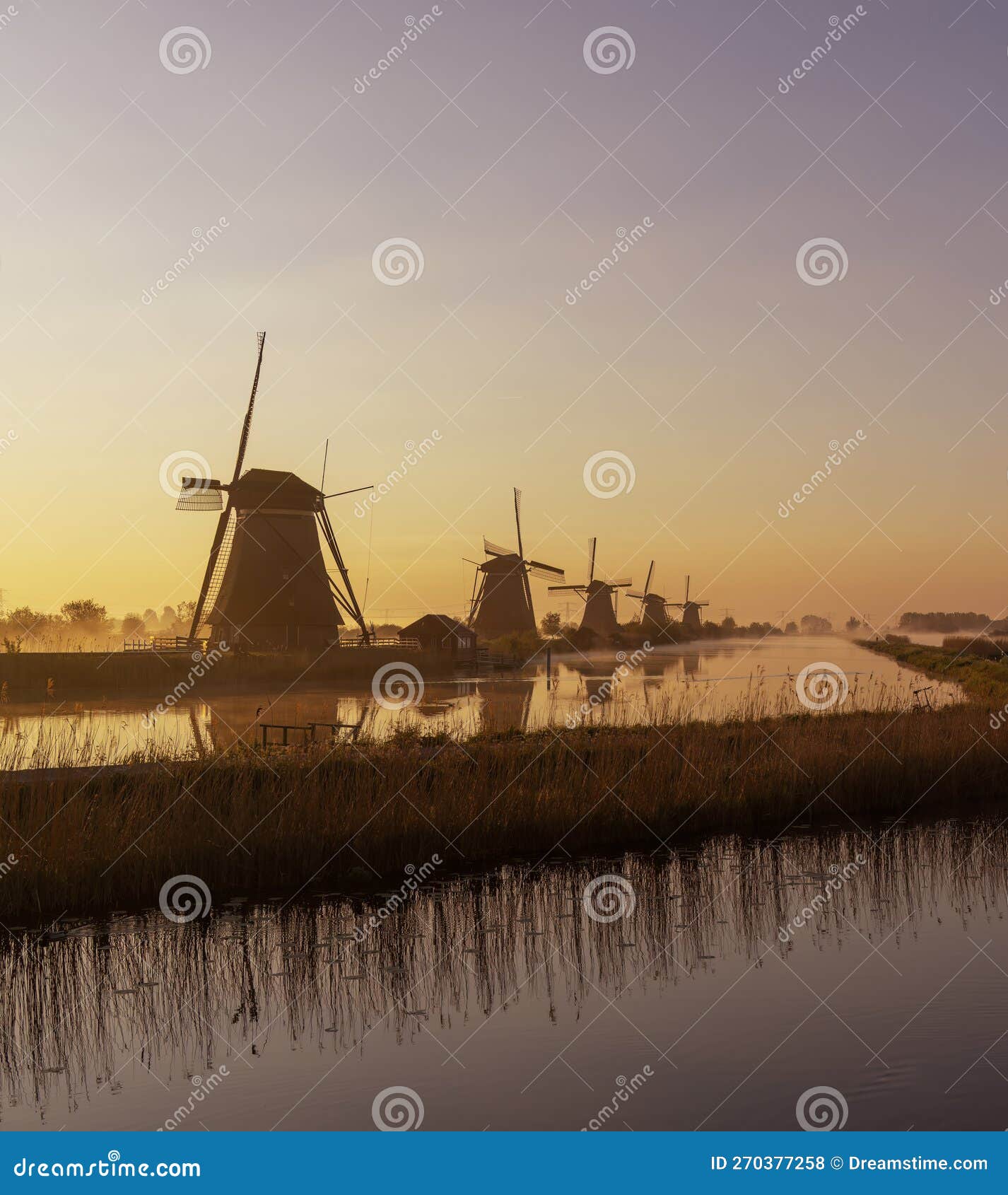 Traditional Dutch Windmills in Kinderdijk - Unesco Site, the ...