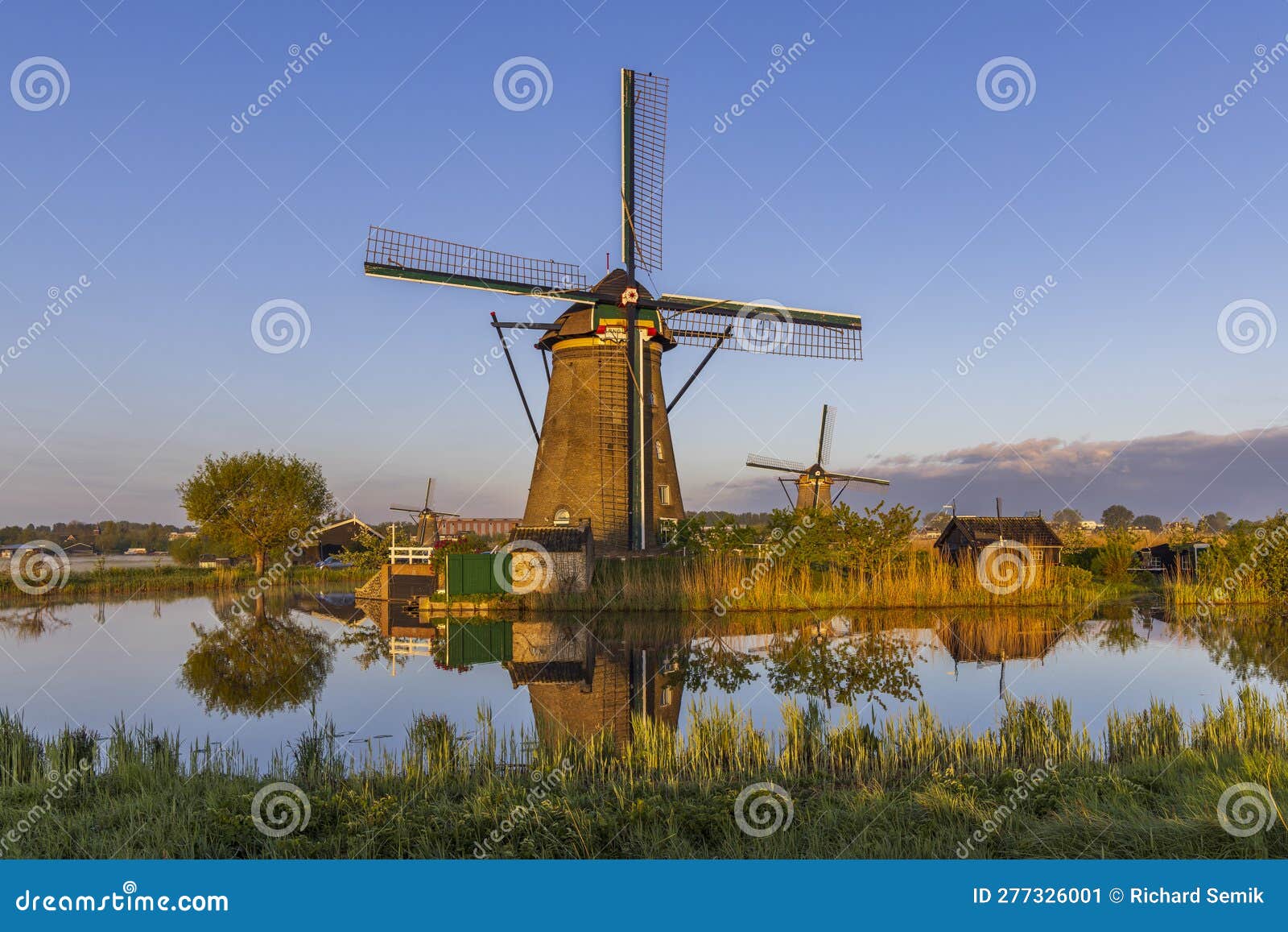 Traditional Dutch Windmills in Kinderdijk - Unesco Site, the ...