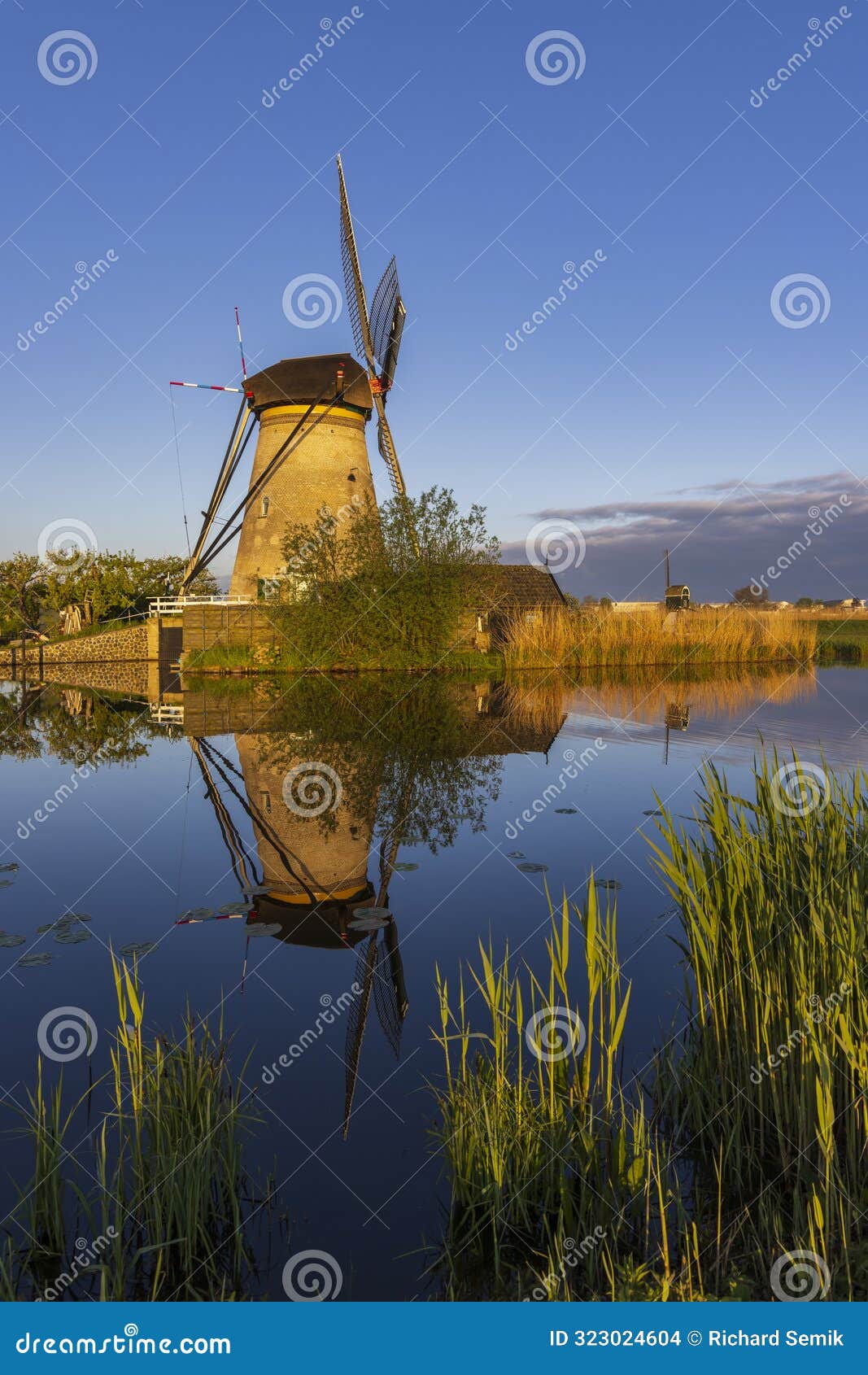 Traditional Dutch Windmills in Kinderdijk - Unesco Site, the ...