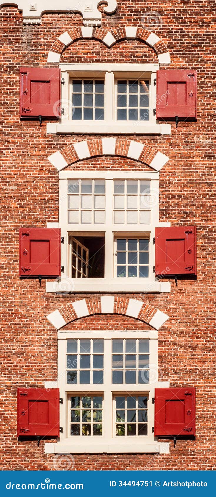 Traditional dutch windows stock image. Image of bricks - 34494751