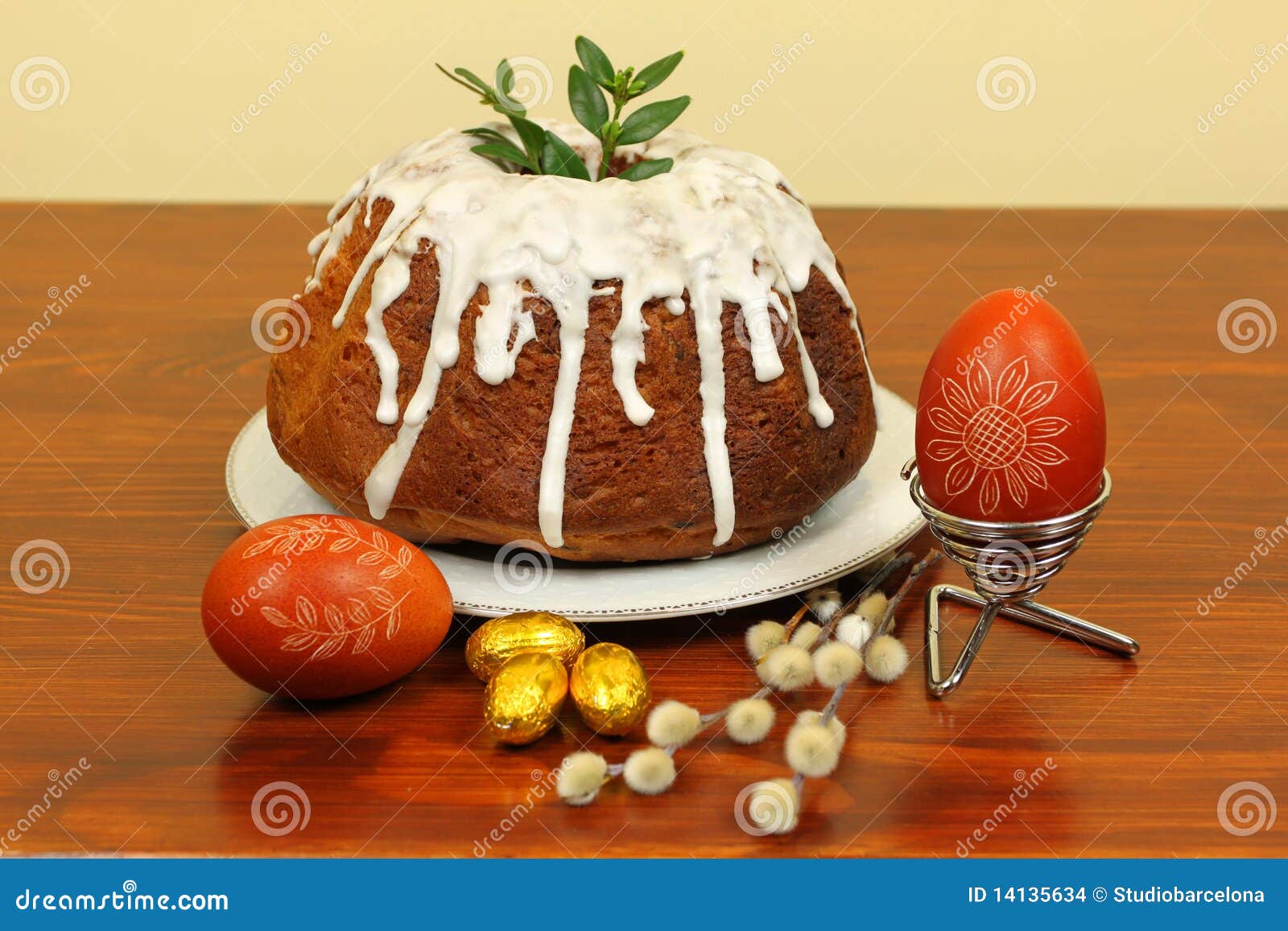 Traditional Easter cake stock photo. Image of sweet, baked - 14135634