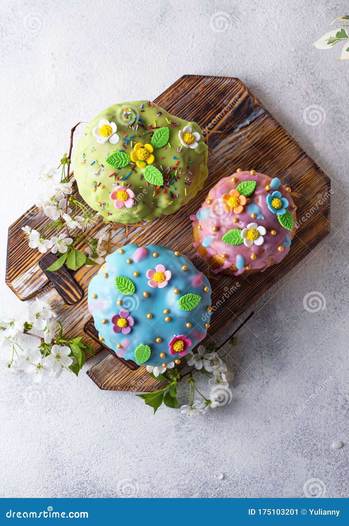 Traditional Easter Cake with Topping Stock Image - Image of pastry ...