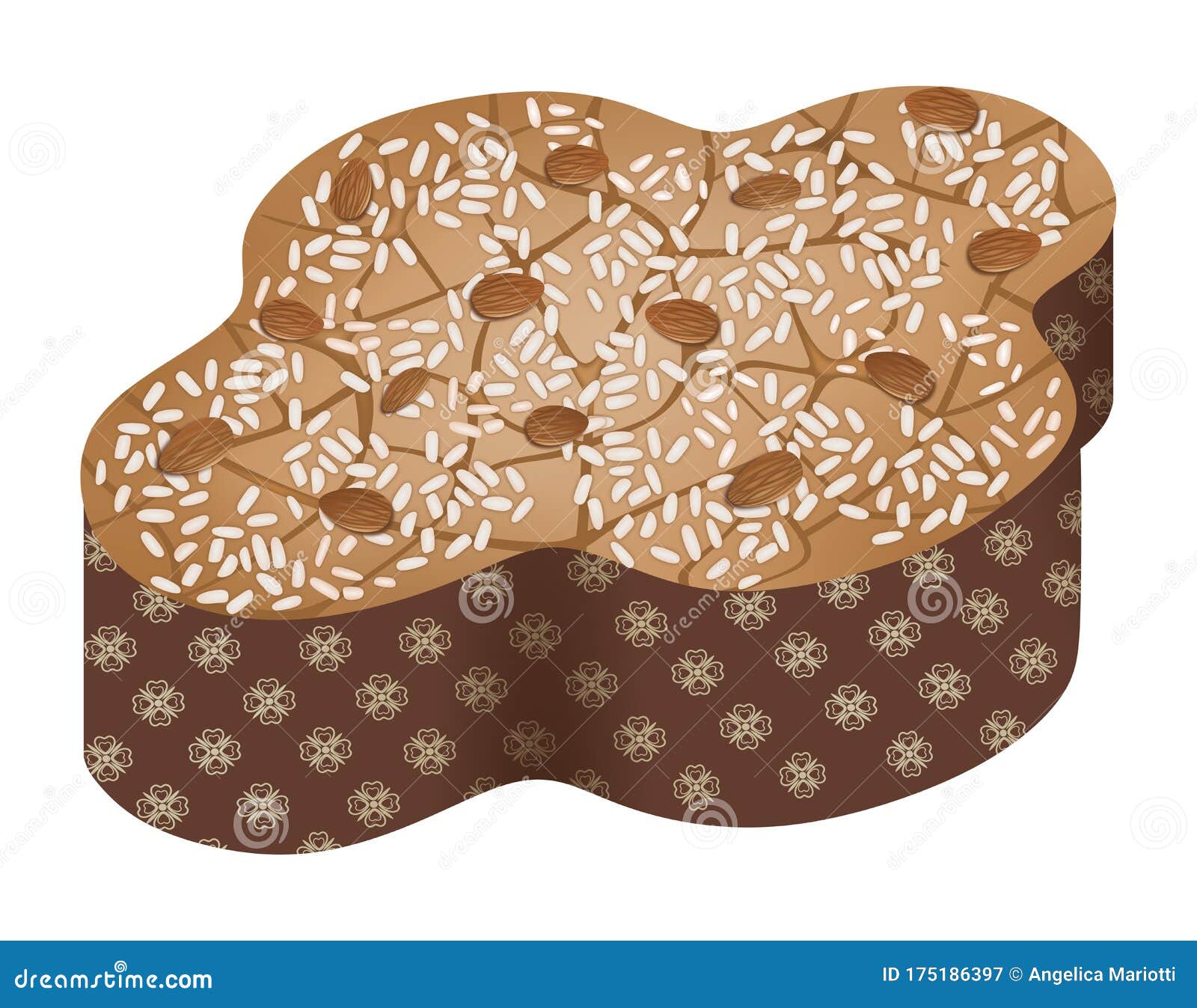 Traditional Easter Italian Cake Colomba Stock Vector - Illustration of ...