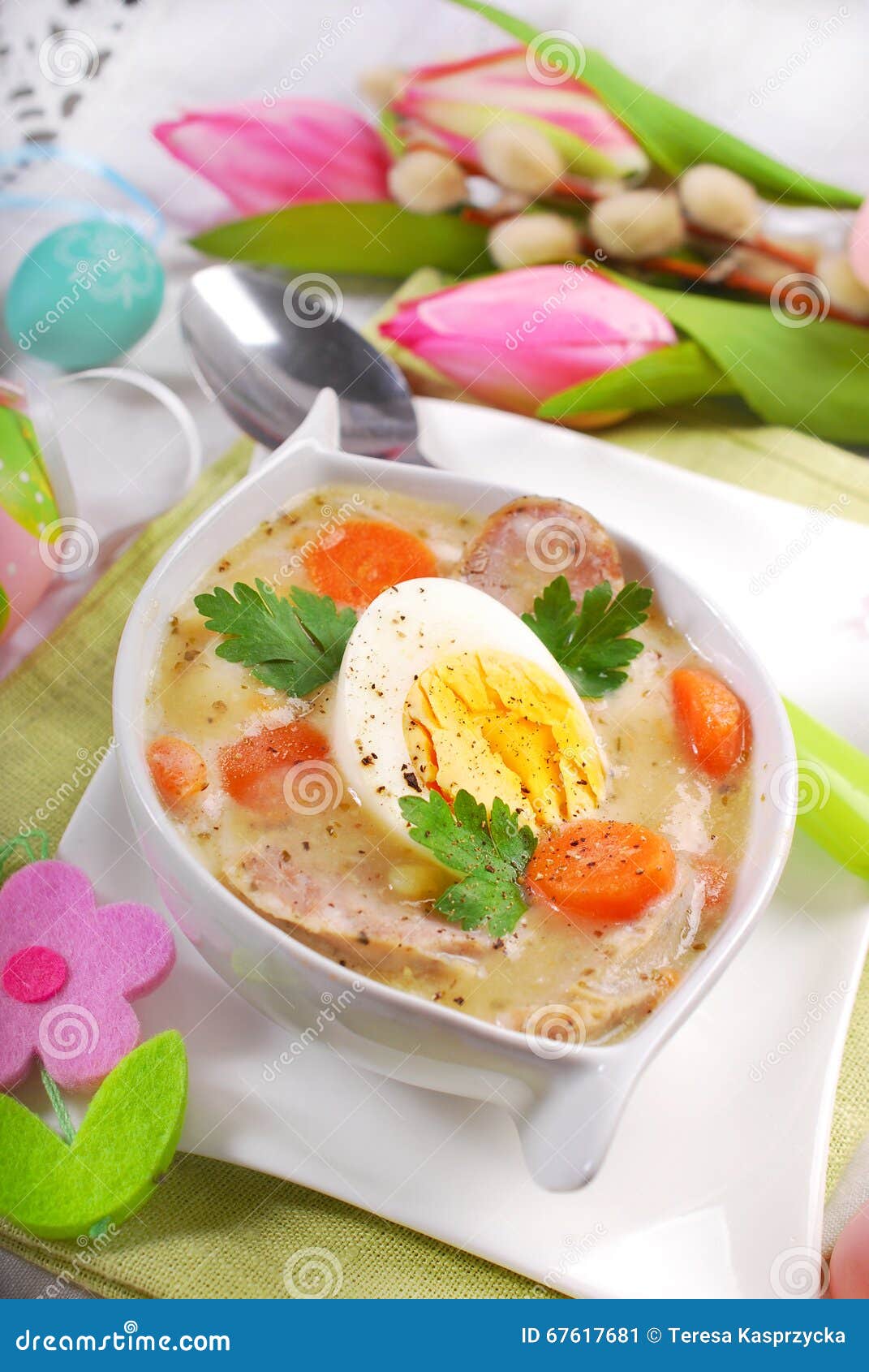 Traditional Easter White Borscht Stock Image - Image of boiled, dish ...