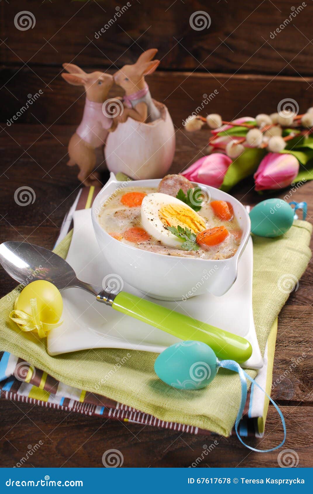 Traditional Easter White Borscht Stock Photo - Image of pork, gourmet ...