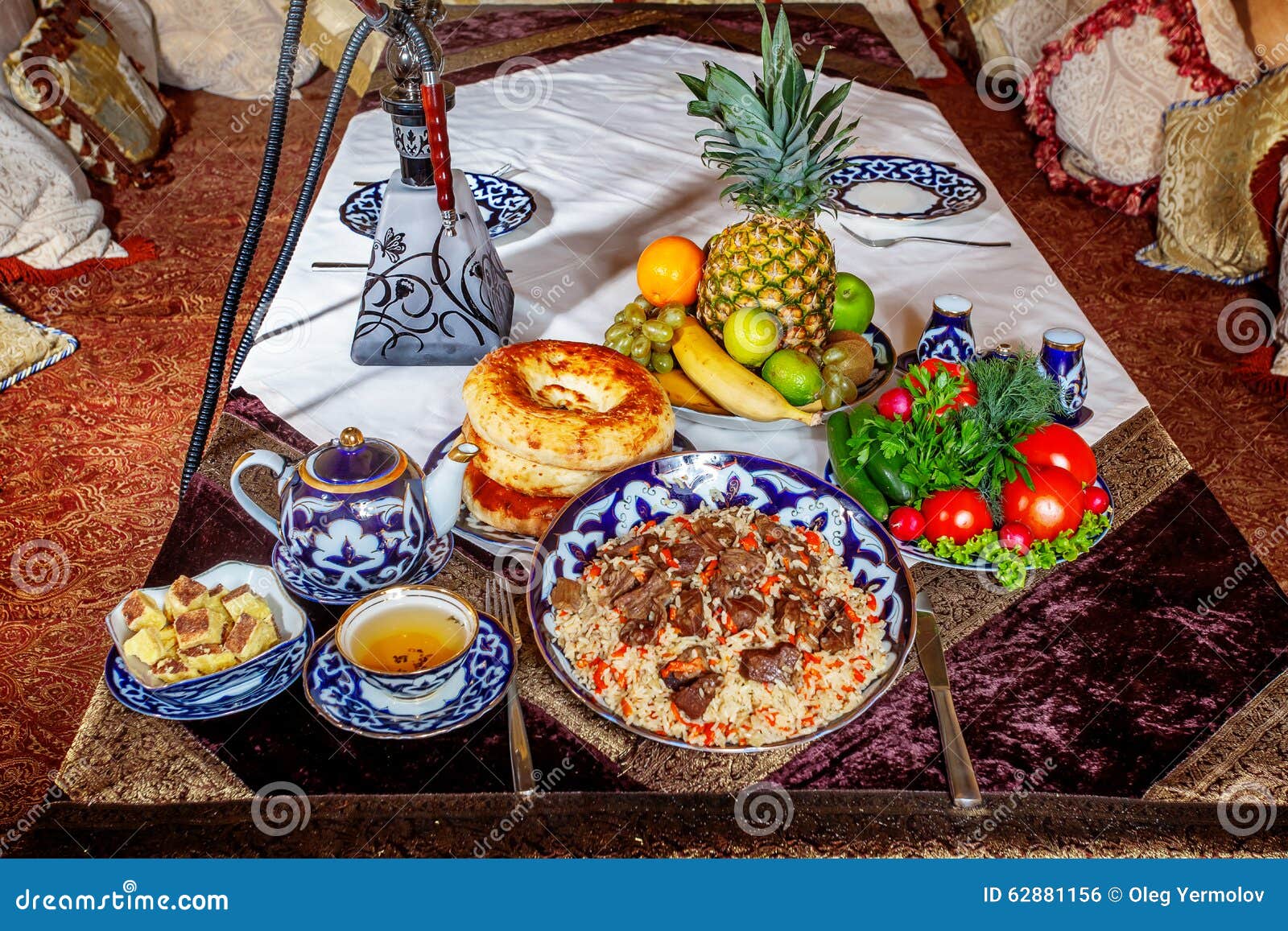 Traditional eastern dishes stock photo. Image of halal - 62881156
