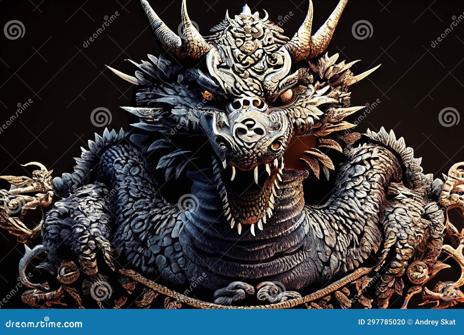 Traditional Eastern Dragon AI Generated Stock Illustration ...
