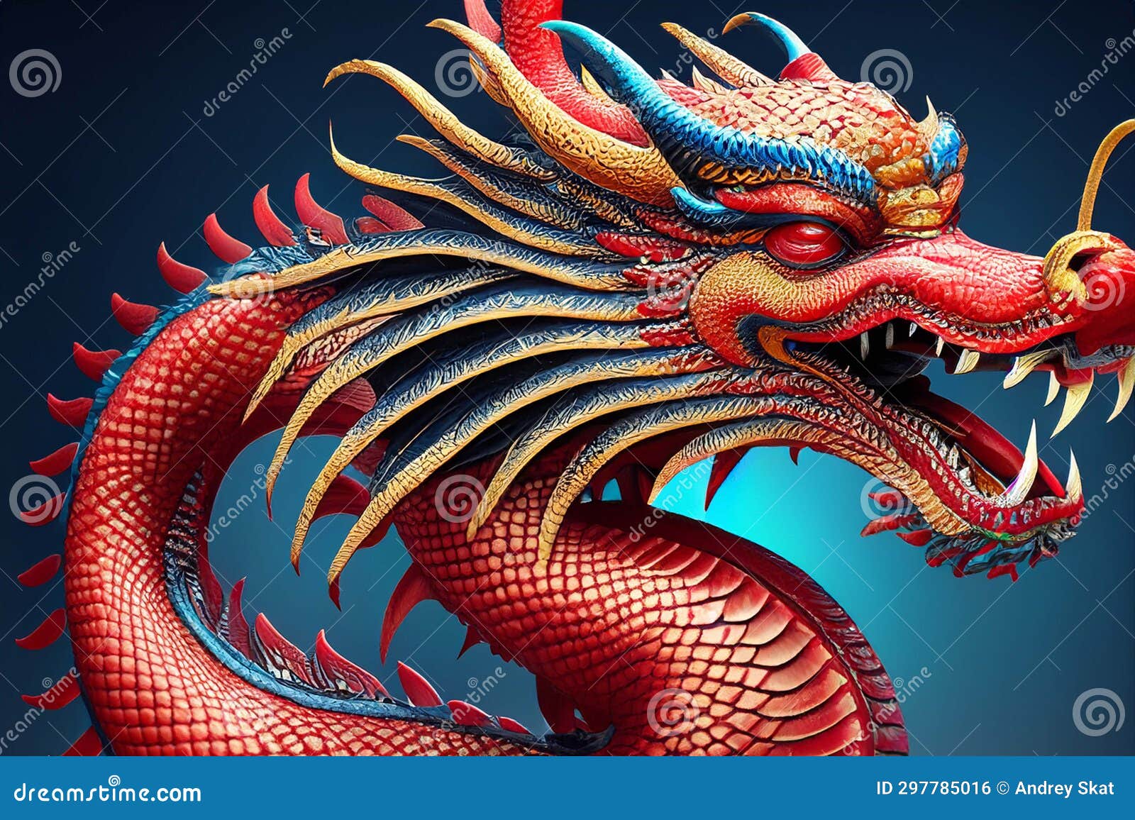 Traditional Eastern Dragon AI Generated Stock Illustration ...