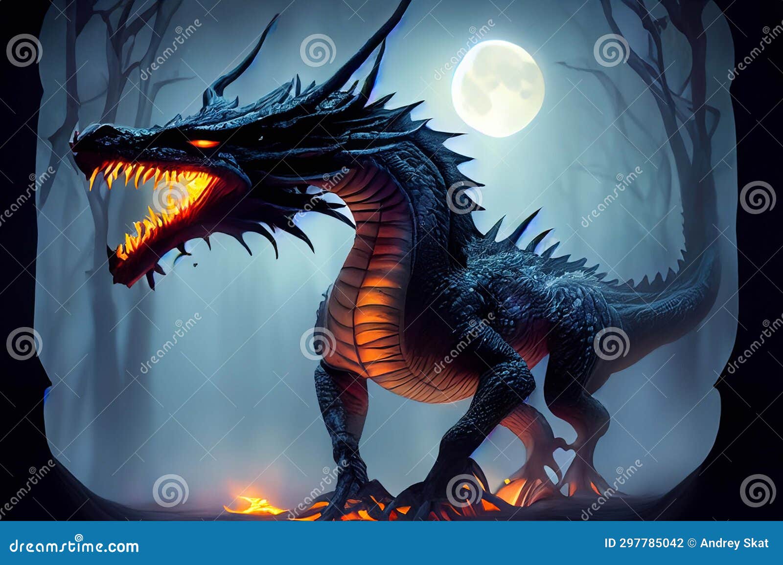 Traditional Eastern Dragon AI Generated Stock Illustration ...
