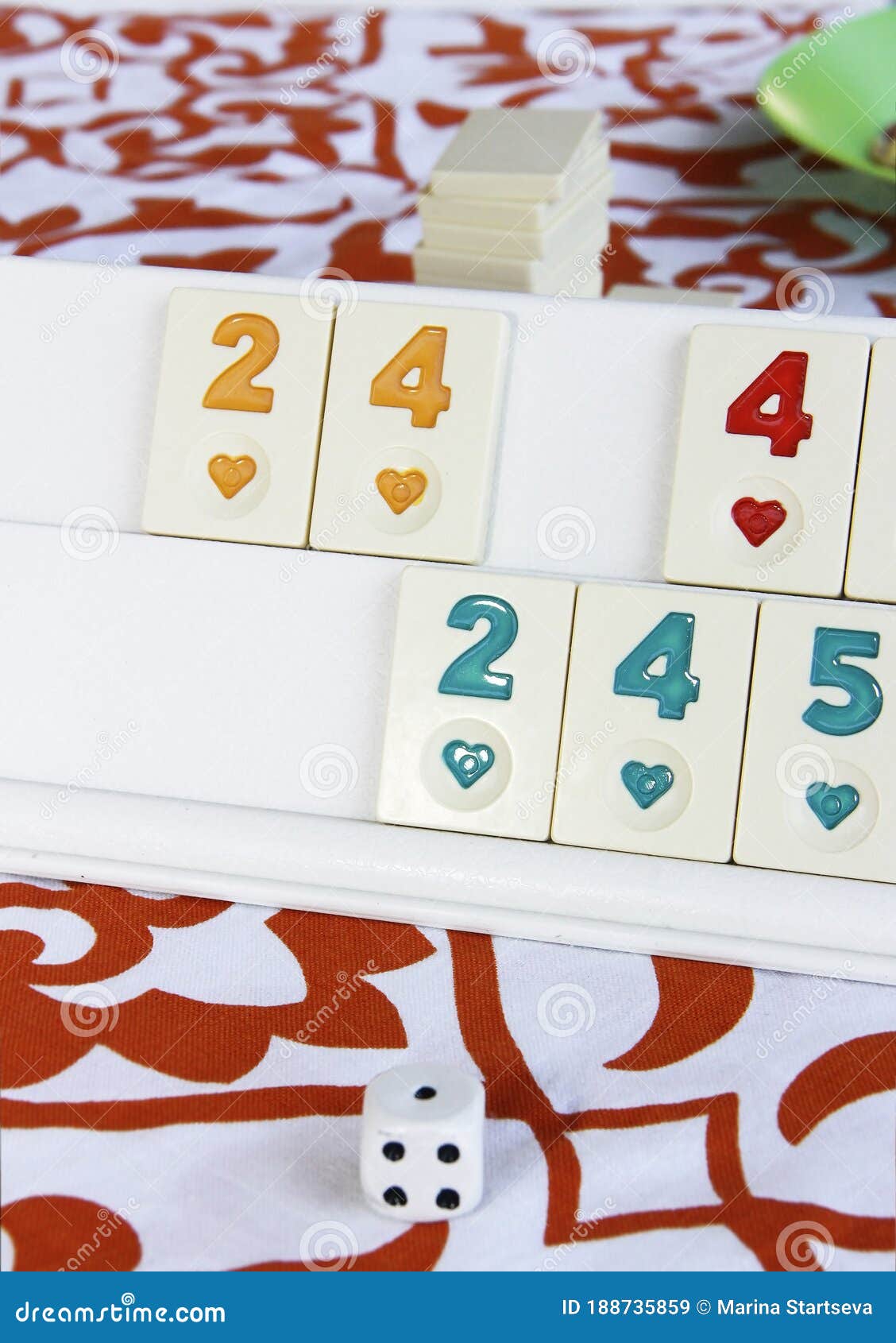 Traditional Eastern Turkish Game Okey with White Knuckles and ...