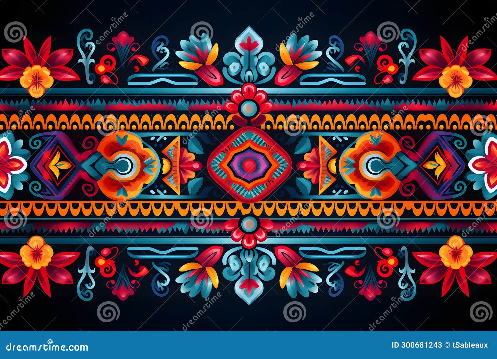 Traditional Ecuador Pattern Stock Illustration - Illustration of bright ...