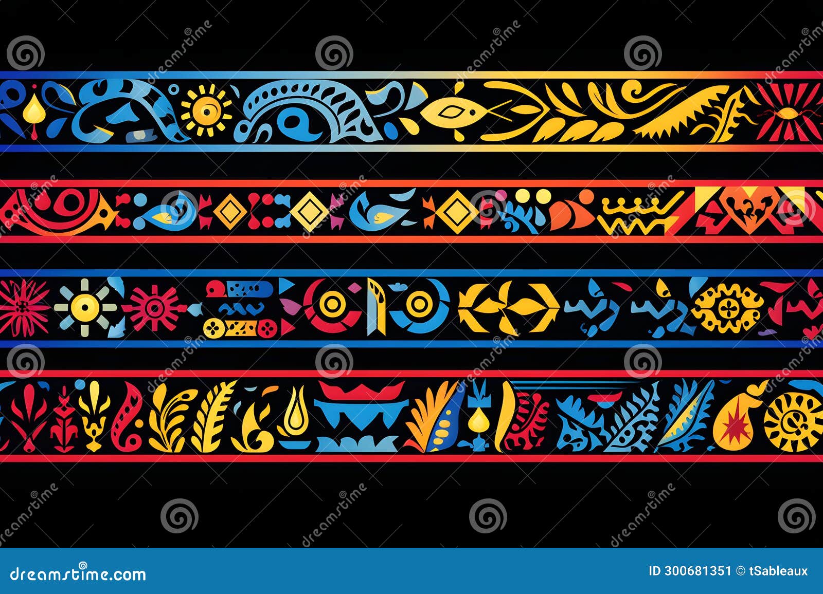 Traditional Ecuador Pattern Stock Illustration - Illustration of native ...