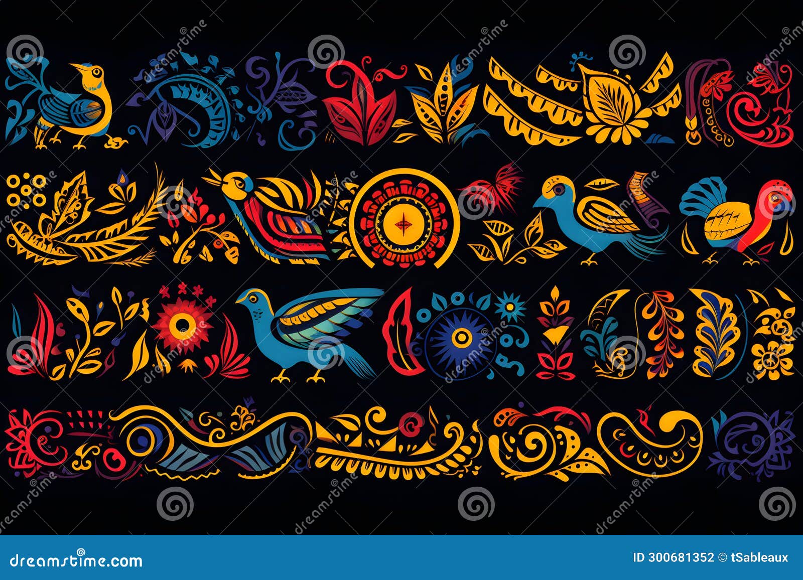 Traditional Ecuador Pattern Stock Illustration - Illustration of ...
