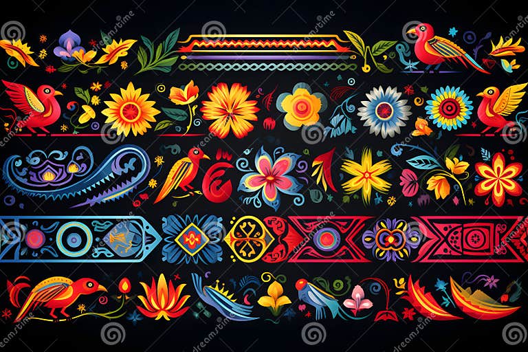 Traditional Ecuador Pattern Stock Illustration - Illustration of ...