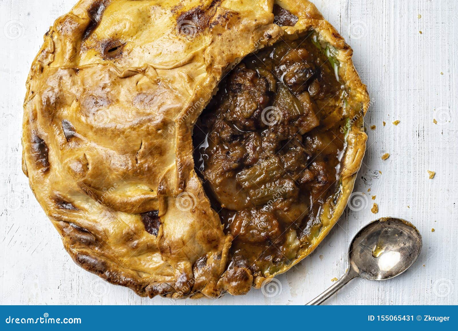 Traditional English Beef Pie Stock Image - Image of golden, protein ...
