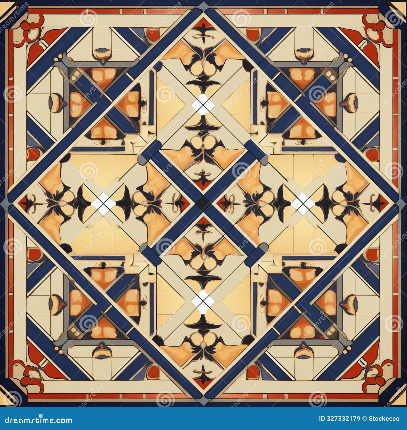 Traditional English Bitter Tile Pattern Design Inspiration Guide Stock ...