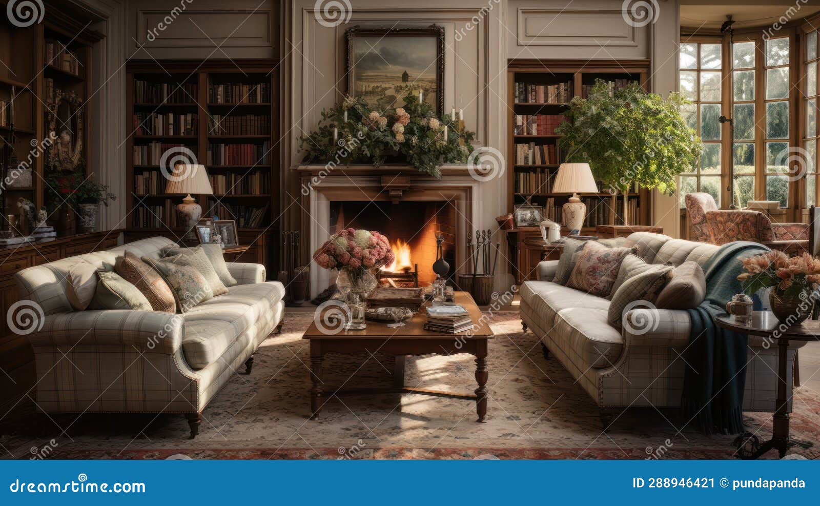 English living room stock image. Image of interior, living - 288946421