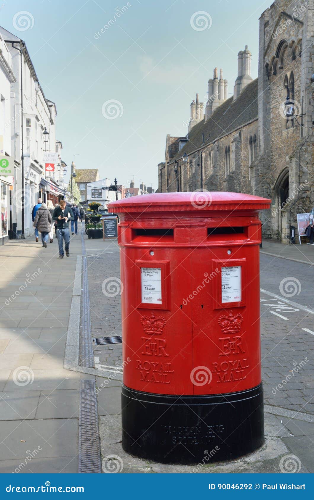 The Old English Post Box Outside The Modern Post Office On Delft Island ...