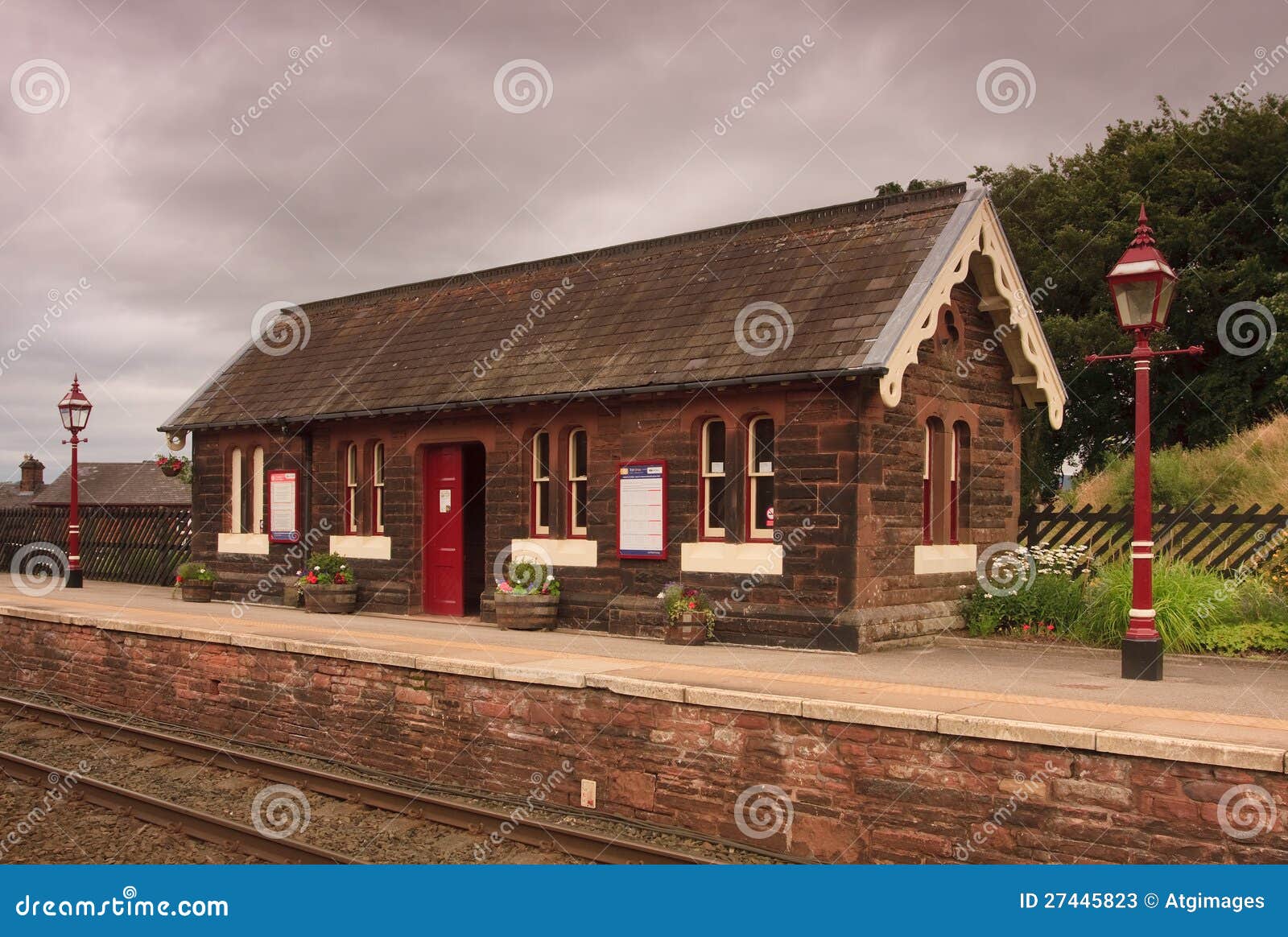 Traditional English Railway Station Stock Image - Image: 27445823