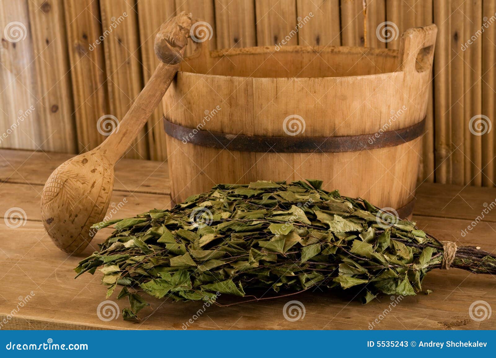 Traditional Equipment for Russian Bath Stock Image - Image of domestic ...