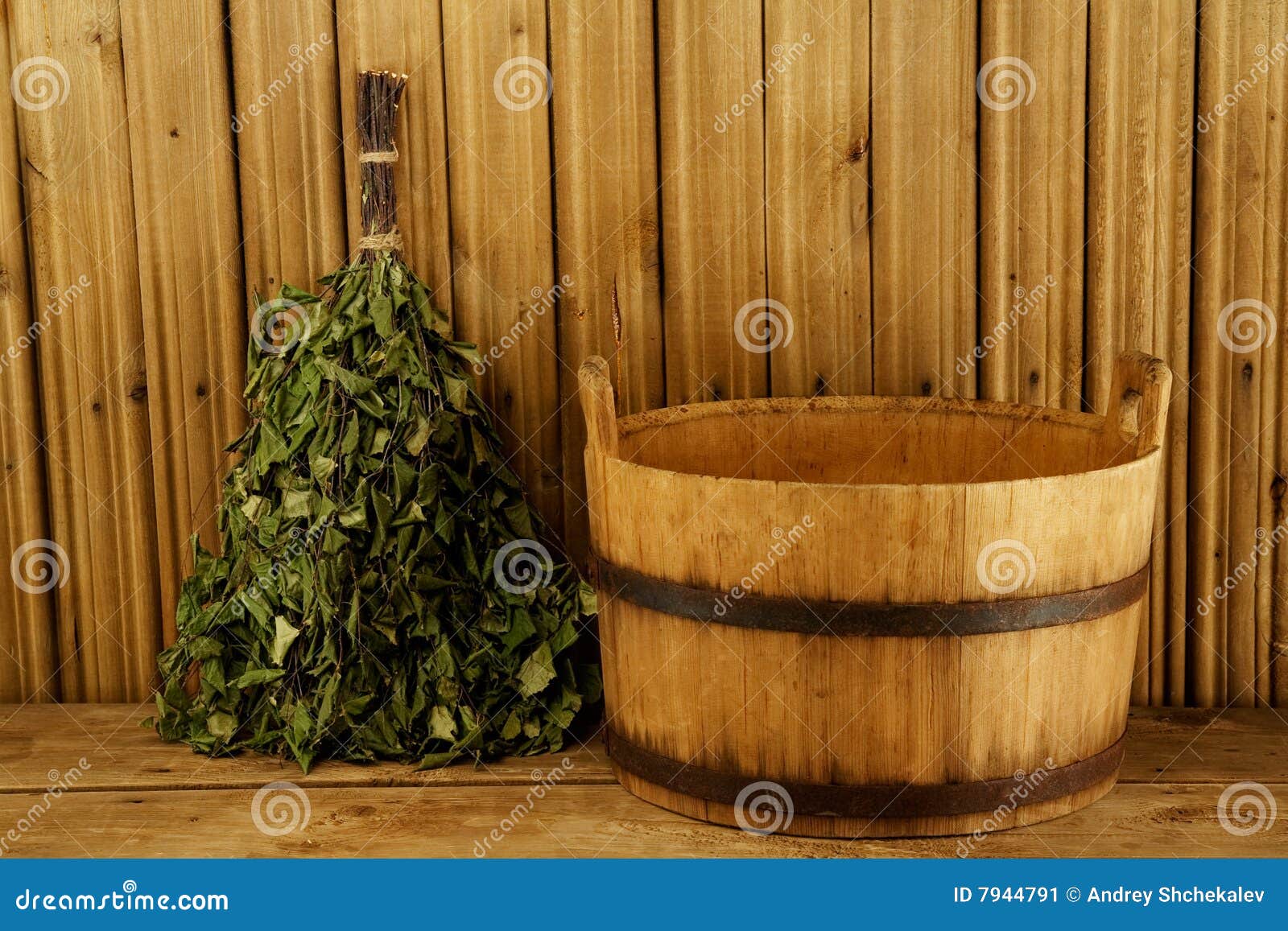 Traditional Equipment for Russian Bath Stock Image - Image of room ...