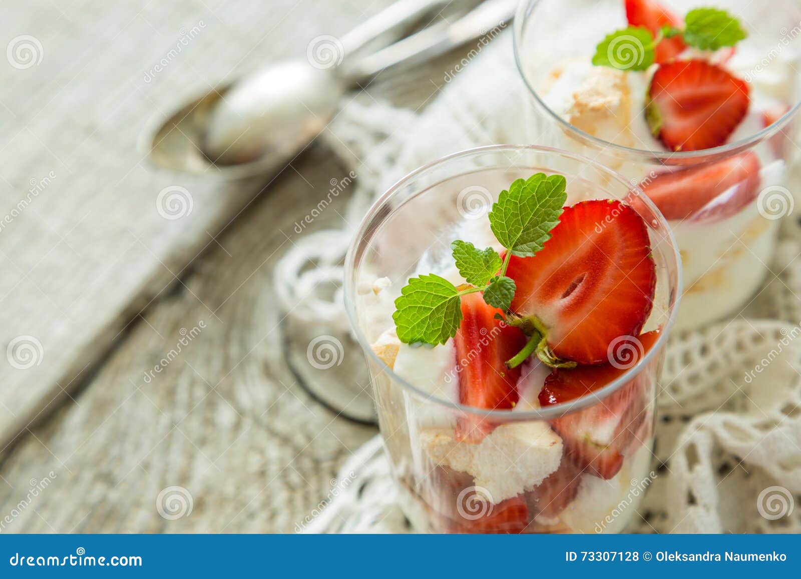 Traditional Eton Mess with Strawberry Stock Photo - Image of crushed ...