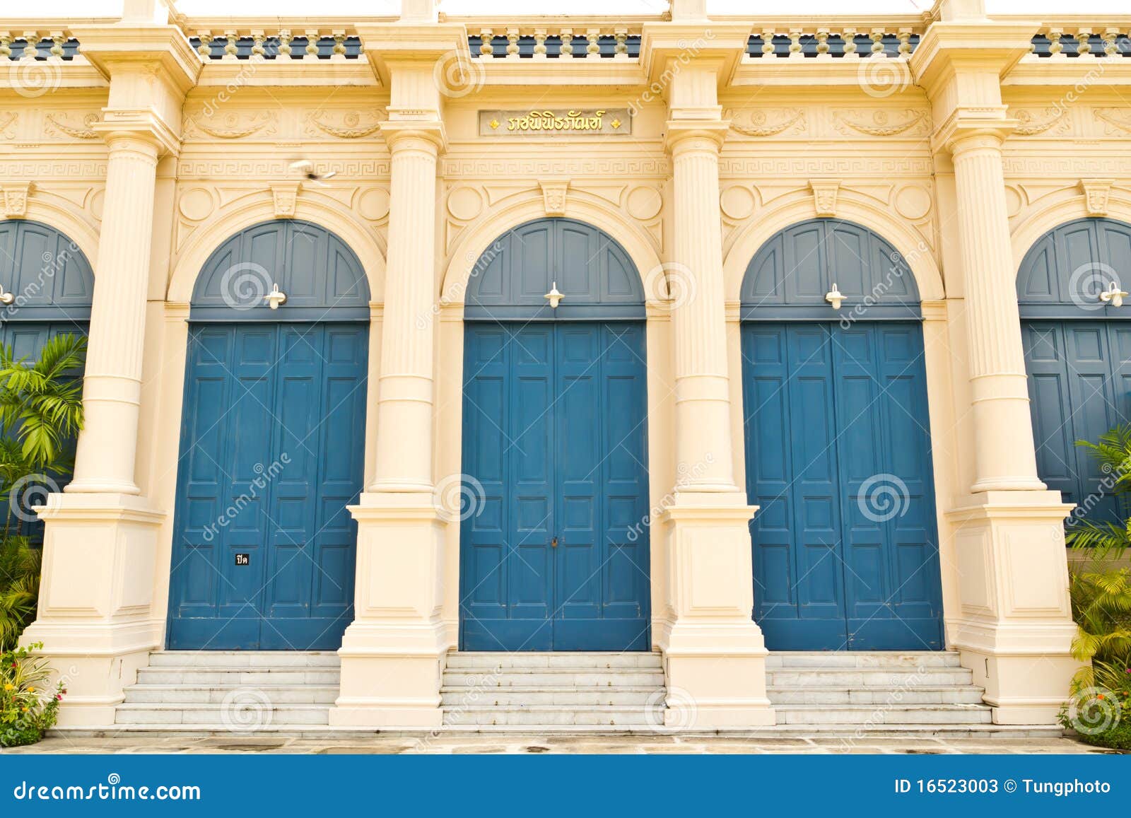 Traditional Euro Style Building Doors Stock Image - Image of exterior ...
