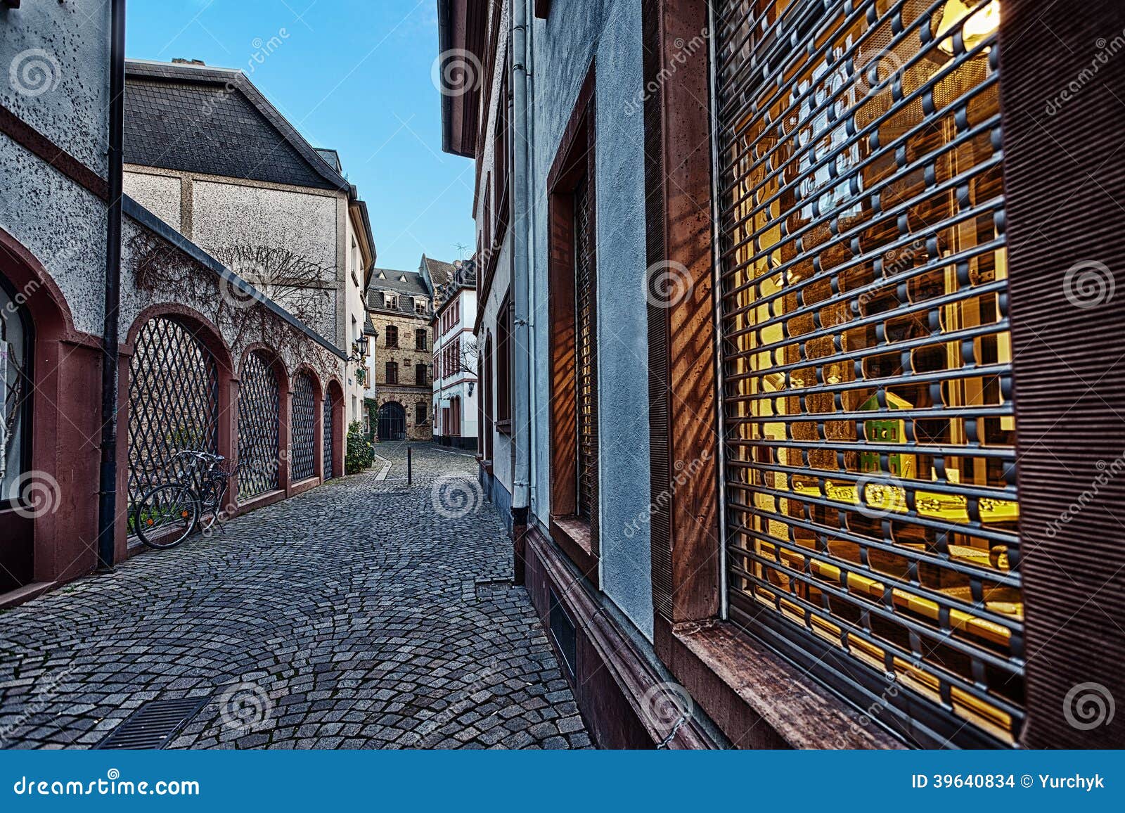 Traditional European Street Architecture Stock Photo - Image of retro ...