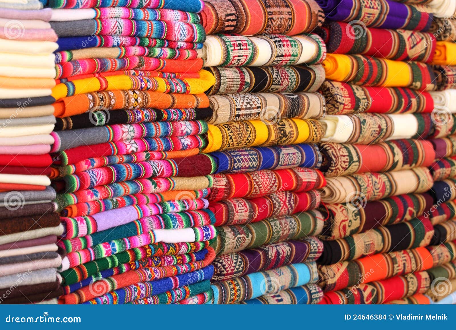 Traditional Fabrics from Andean Region Stock Photo - Image of lima ...
