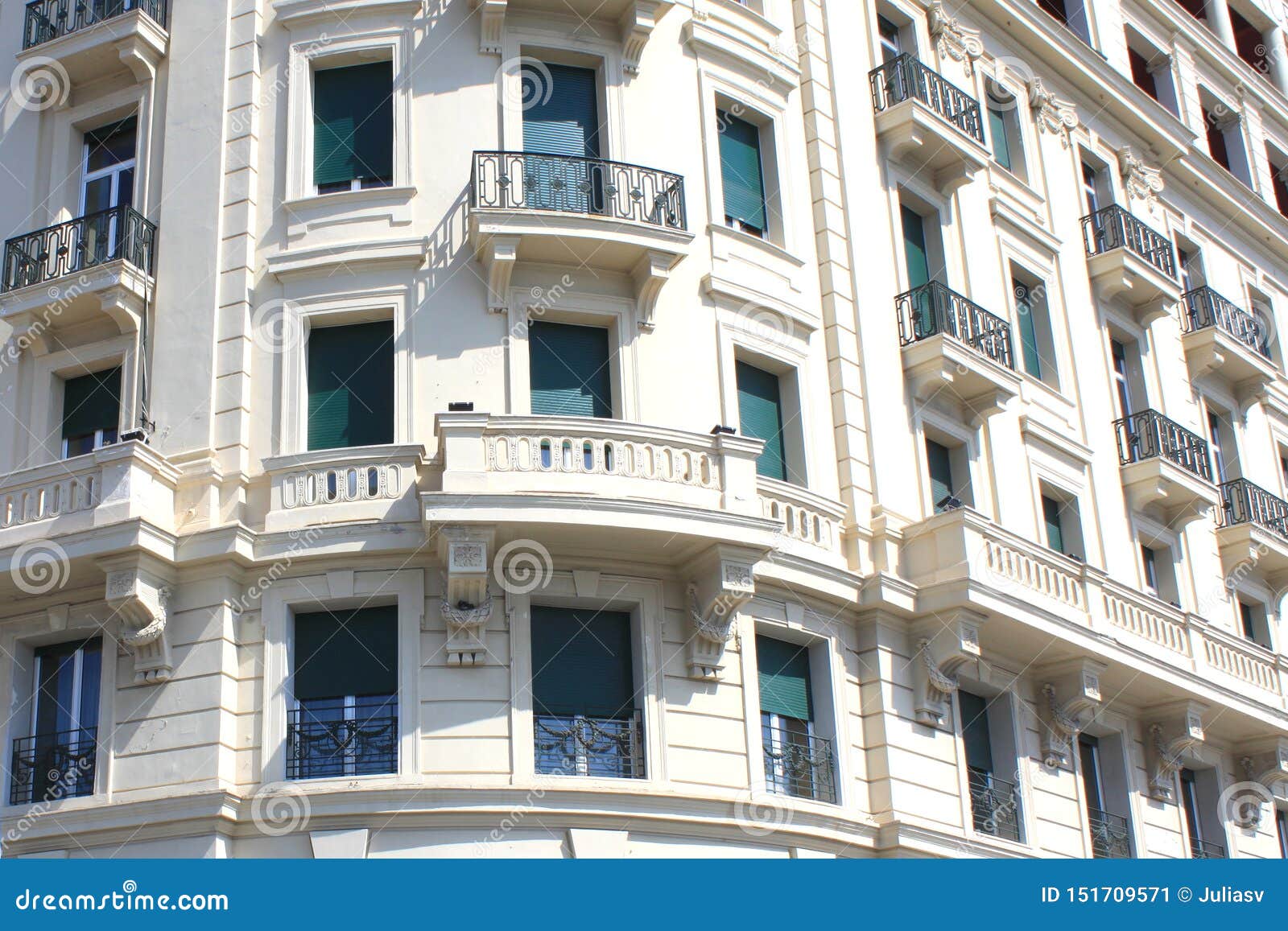 Traditional Facade of European Architecture Stock Image - Image of ...