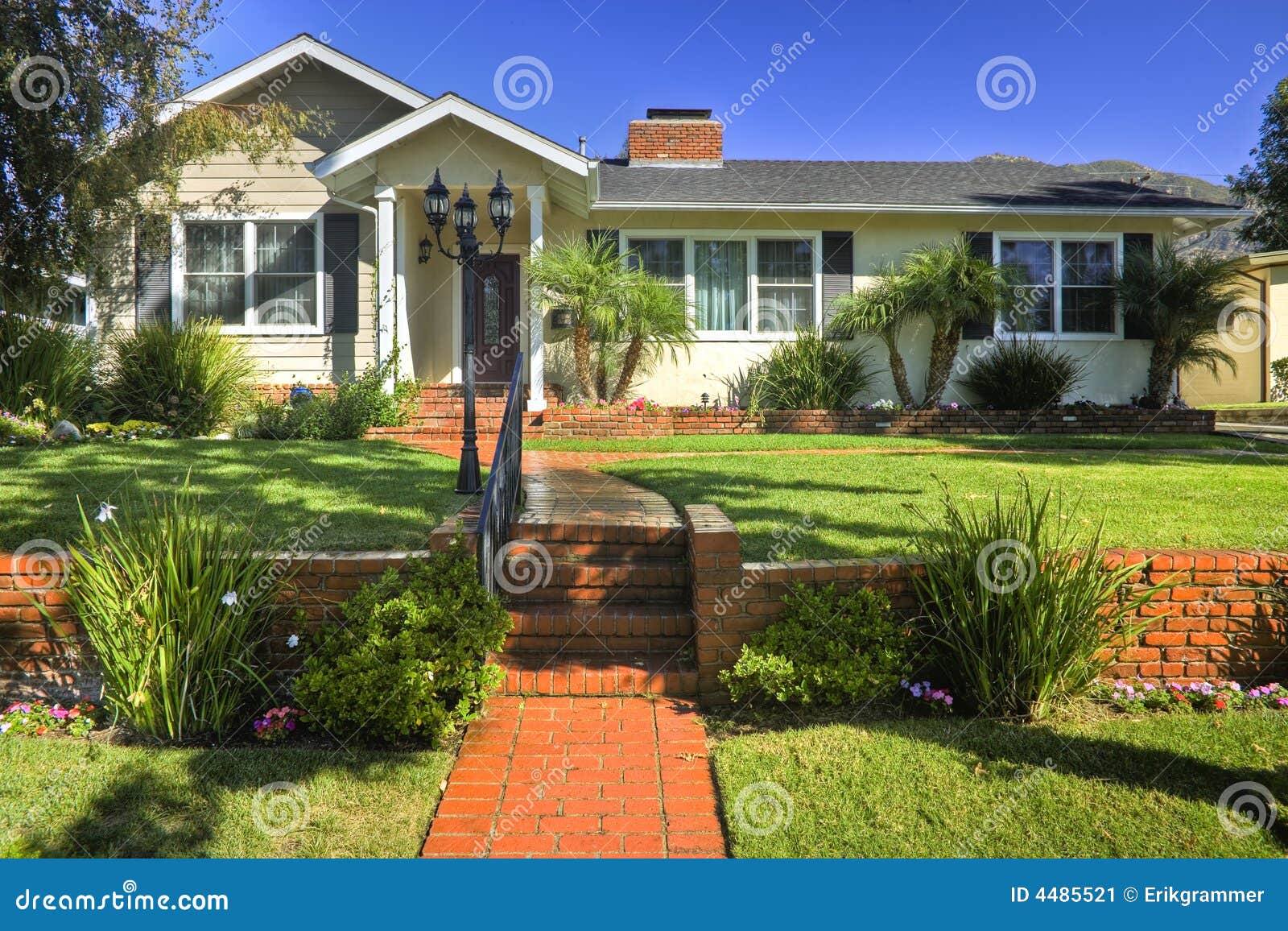 Traditional Family Home stock image. Image of high, exterior - 4485521