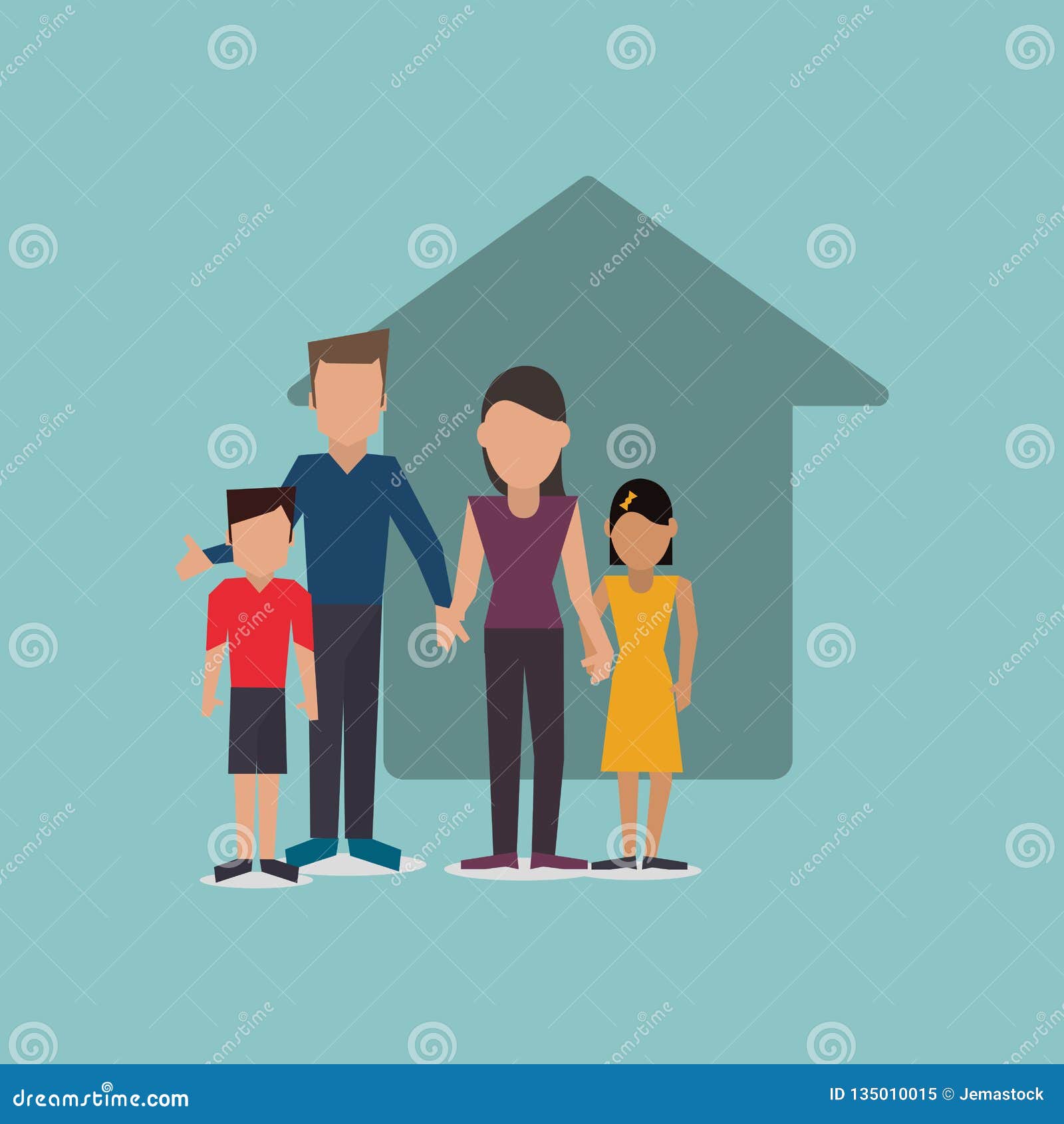 Traditional family image stock vector. Illustration of parenting ...
