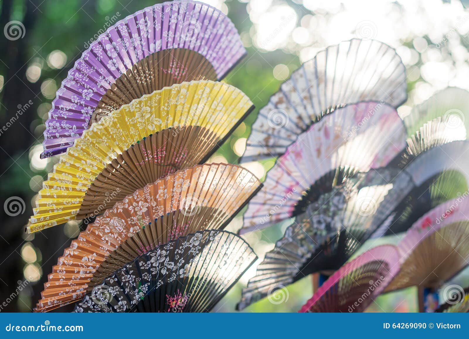 Traditional fans stock photo. Image of wood, fashioned - 64269090