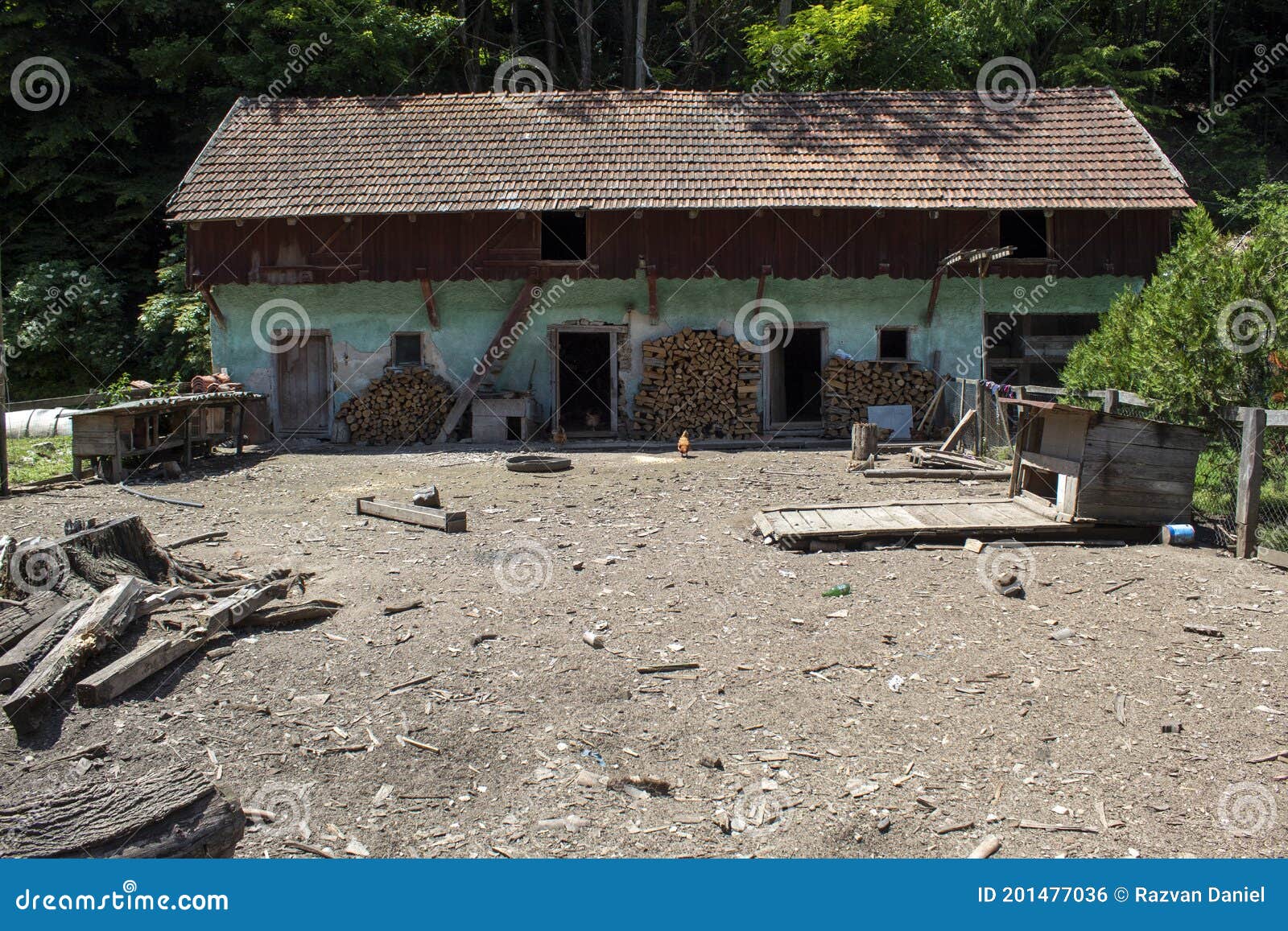 A Traditional Farm in Romania in the Countryside Stock Photo - Image of ...