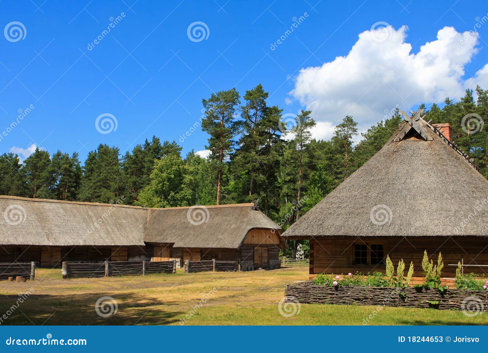 Traditional farmhouse stock image. Image of roof, traditional - 18244653