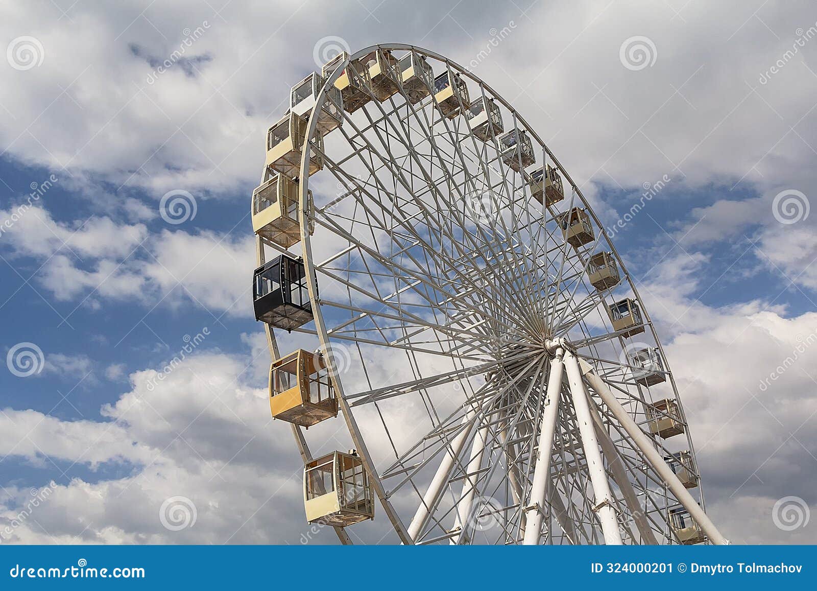 Traditional Ferris Wheel in a Tourist Town Stock Image - Image of ...