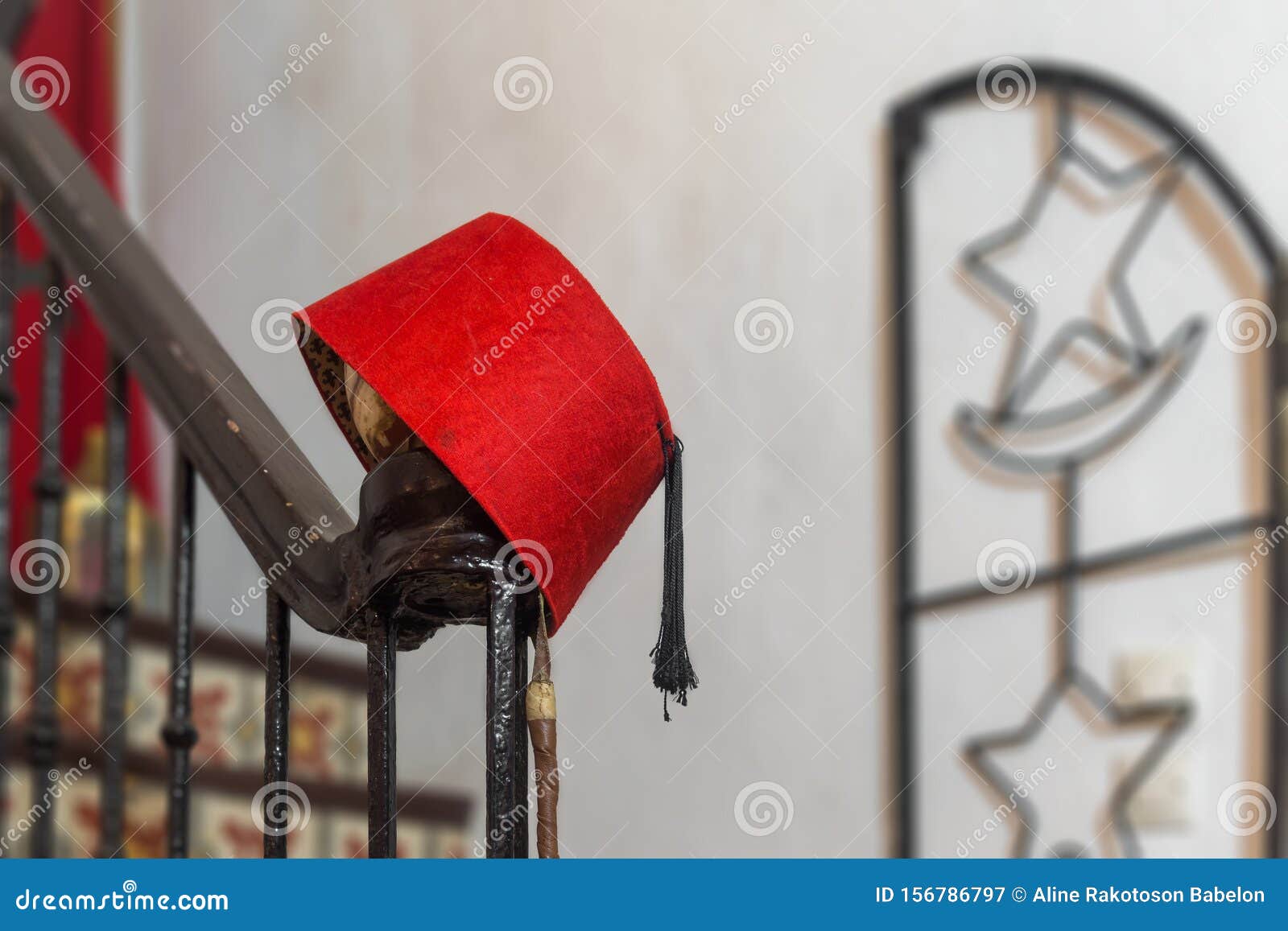 Traditional fez hat stock image. Image of arabian, handicraft - 156786797