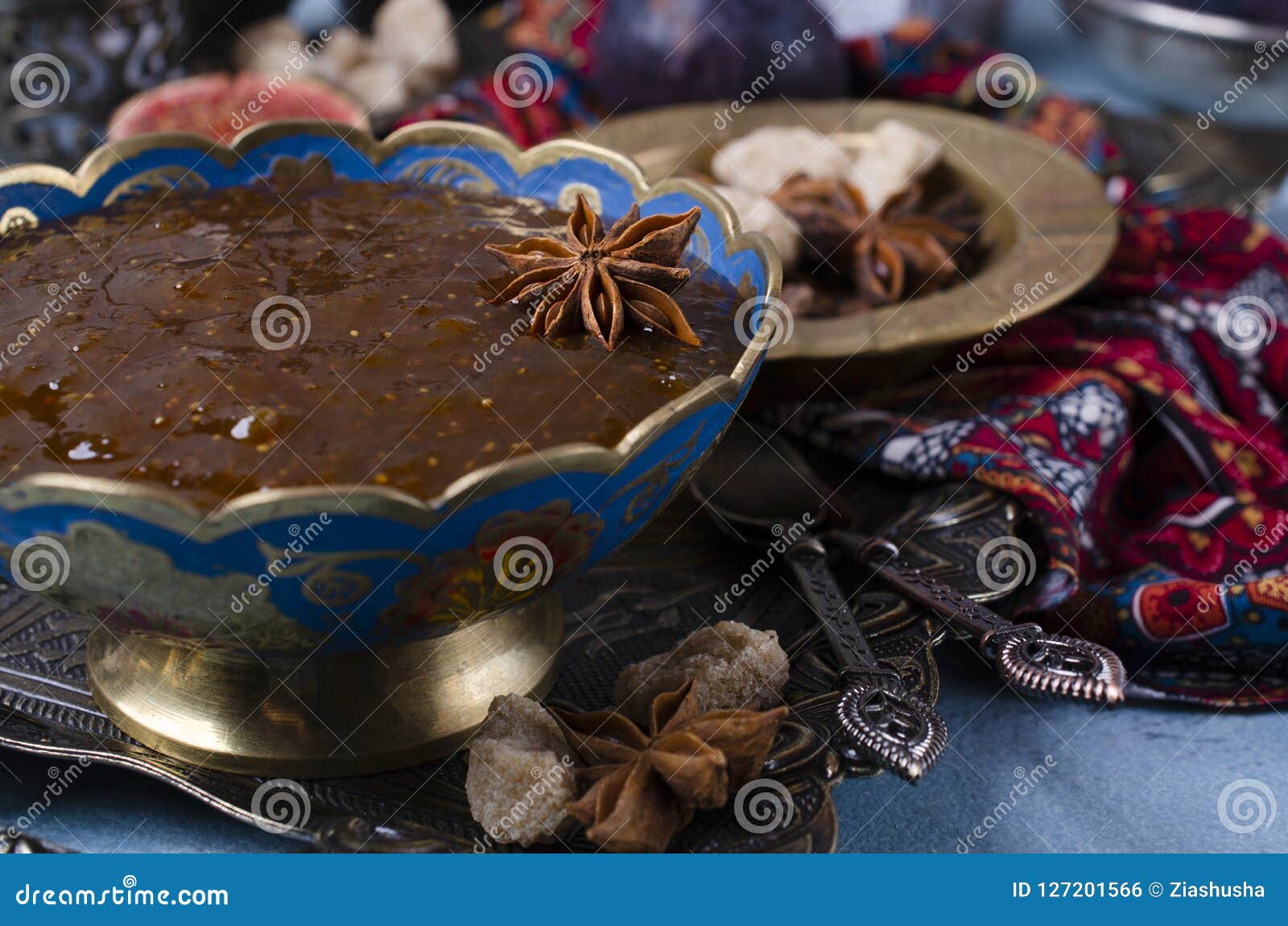 Traditional Fig jam stock photo. Image of jelly, breakfast - 127201566