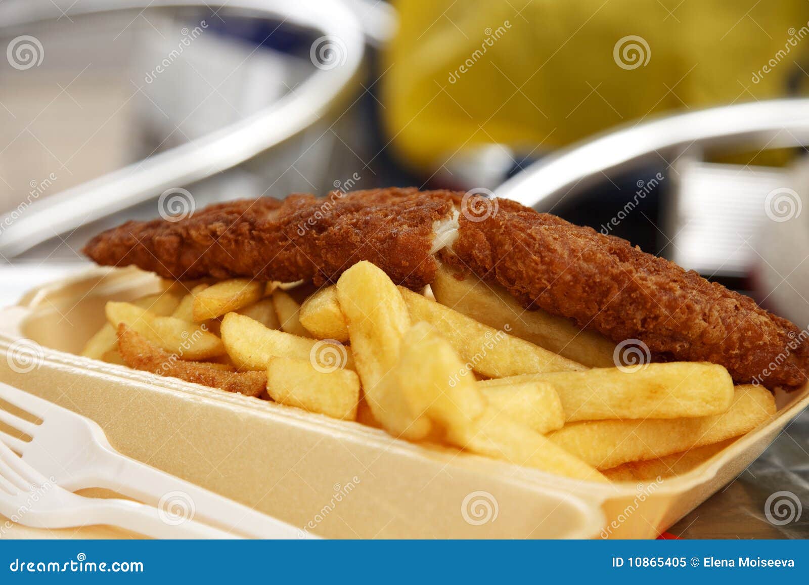 Traditional Fish and Chips Take Away Out Lunch Stock Image - Image of ...