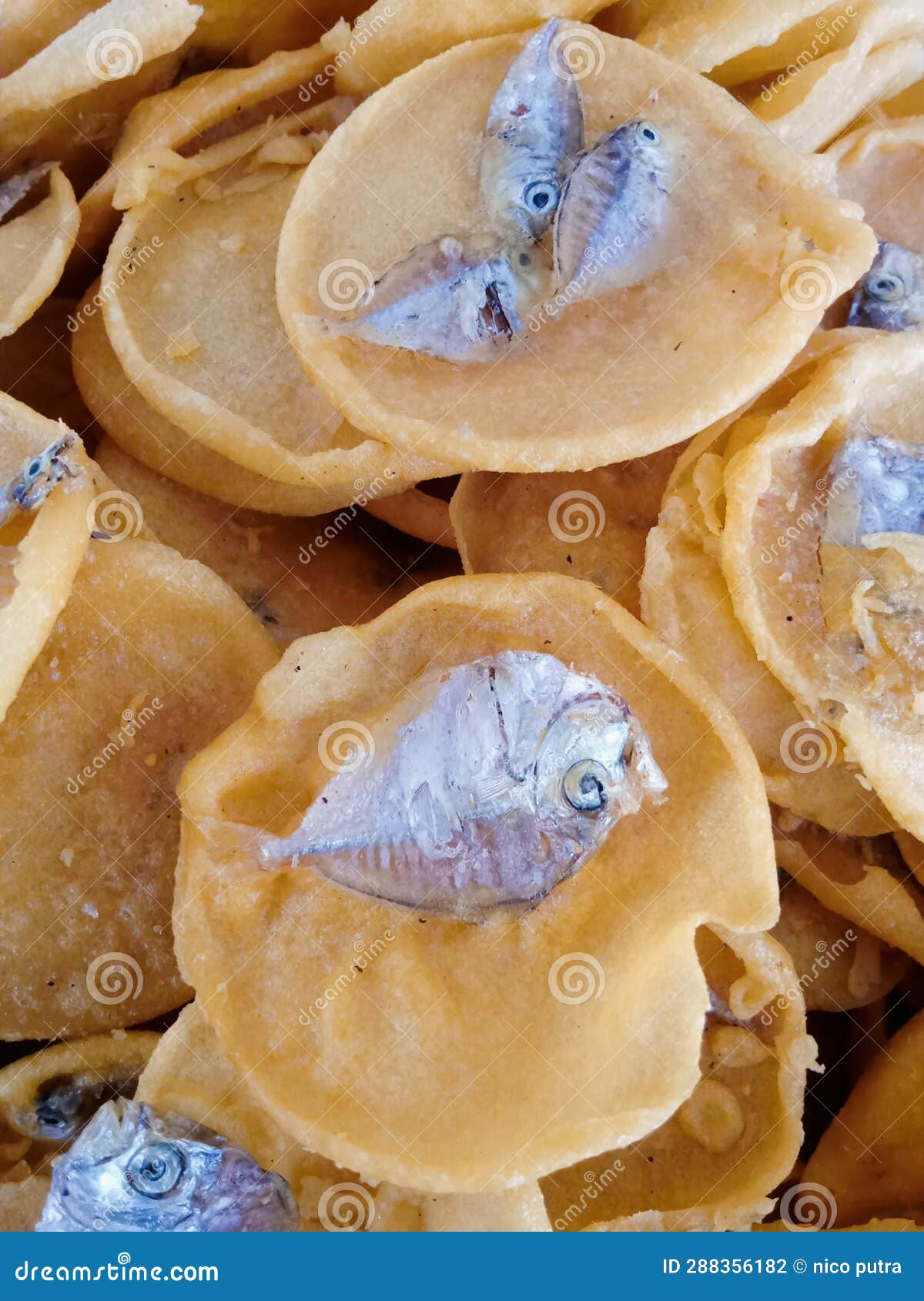 Traditional Fish Crackers with a Savory Texture Stock Photo - Image of ...