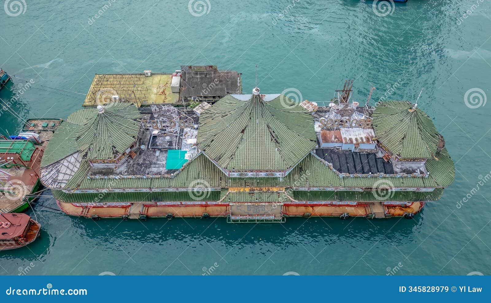 Traditional Floating Restaurant on Tranquil Water Nov 16 2024 Editorial ...