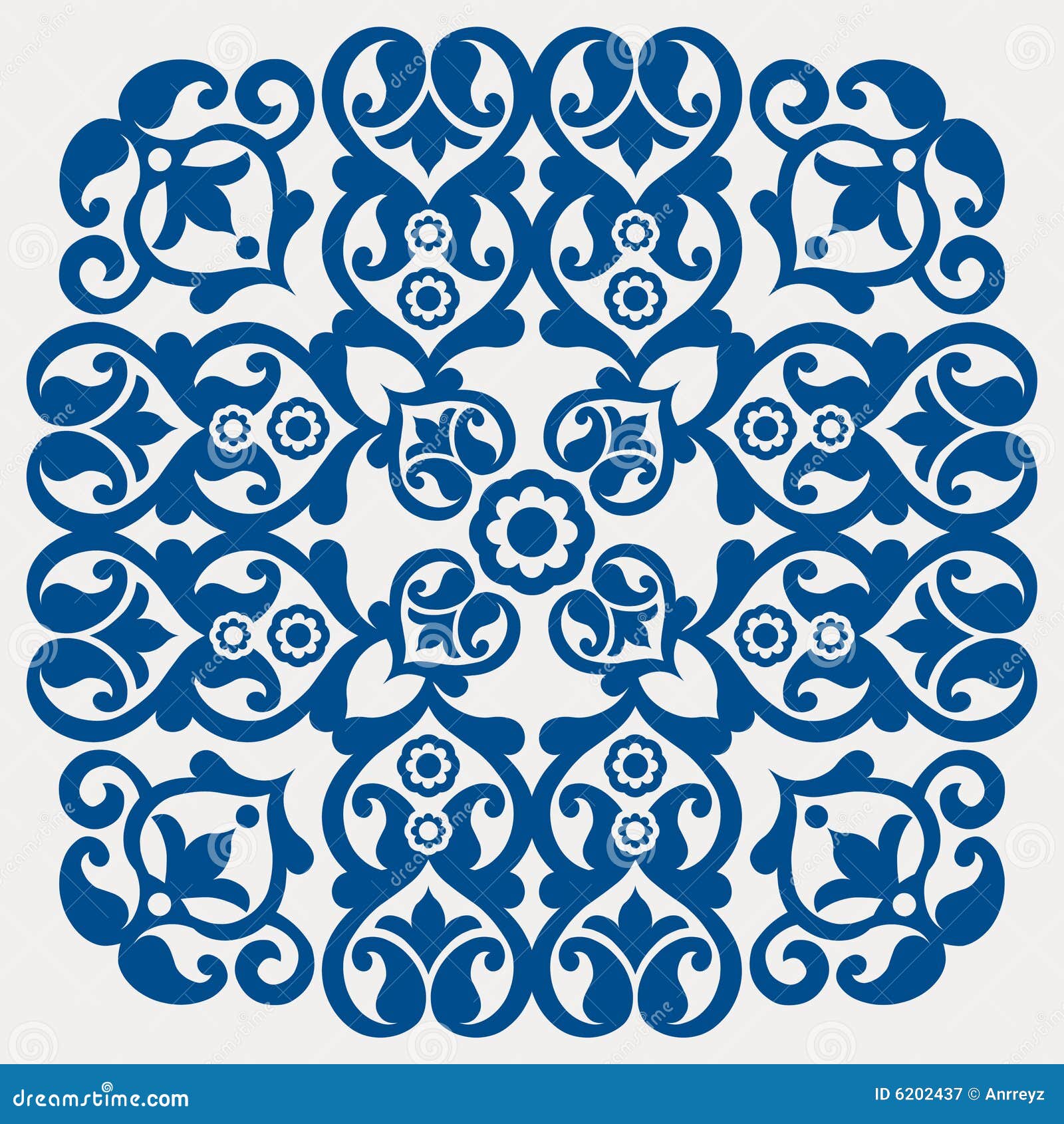 Traditional Floral Decoration Stock Vector - Illustration of ethnic ...