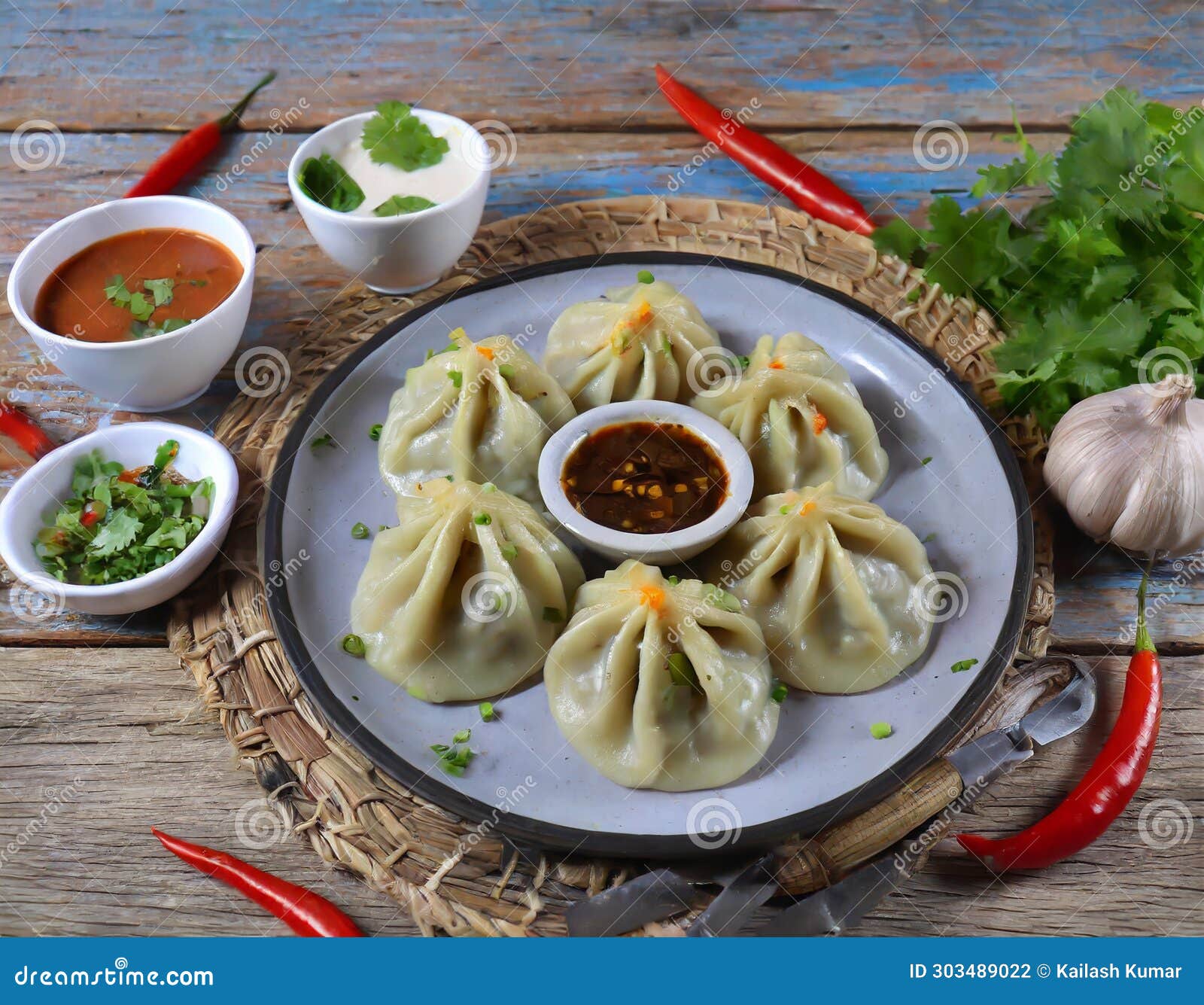 Traditional Food Dumpling Momos Stock Photo - Image of chinese, tibet ...