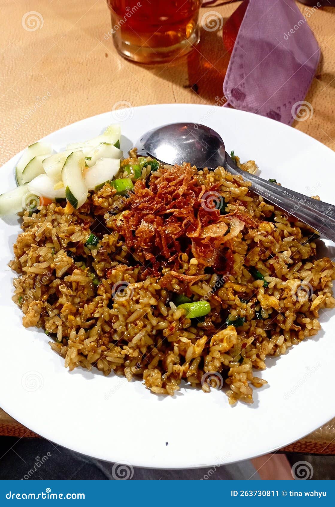 A Traditional Food from Indonesia Called Fried Rice Stock Image - Image ...