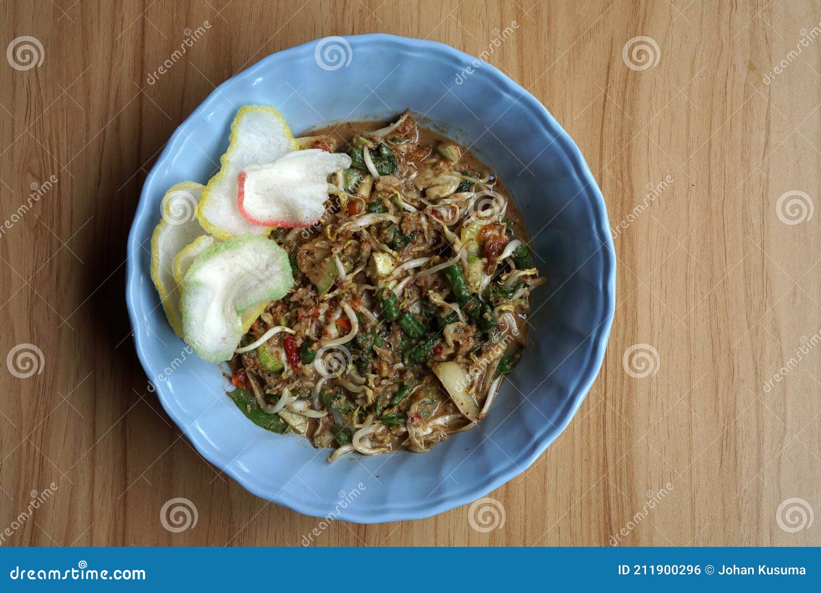 Traditional Food from West Java, Indonesia Called `Karedok` Stock Photo ...