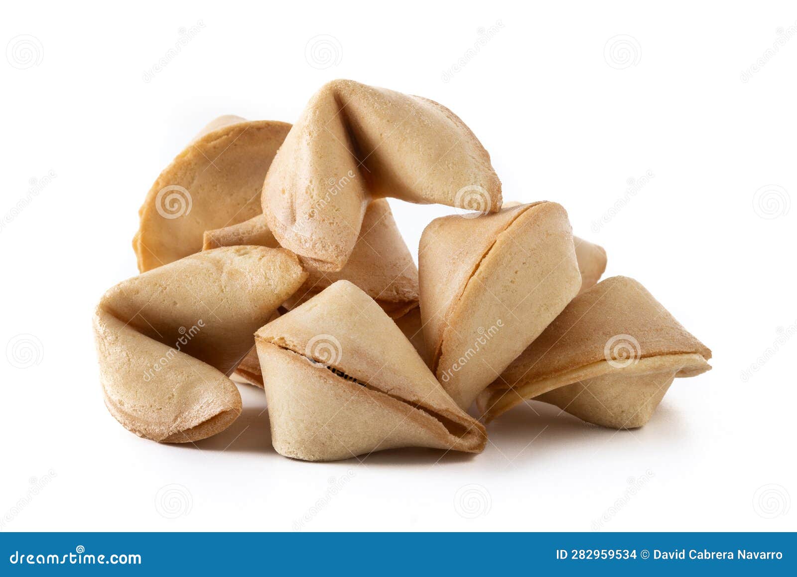 Traditional Fortune Cookies Isolated on White Background Stock Photo ...