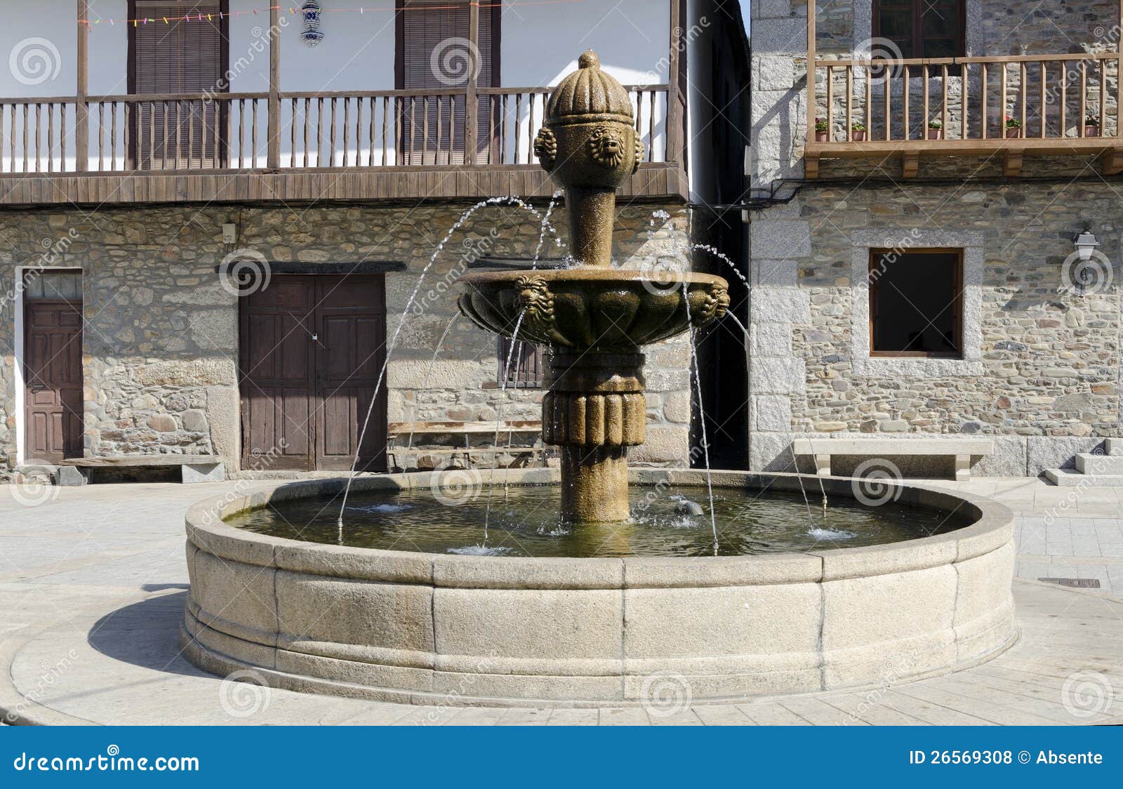 Traditional Fountain stock photo. Image of walking, scene - 26569308