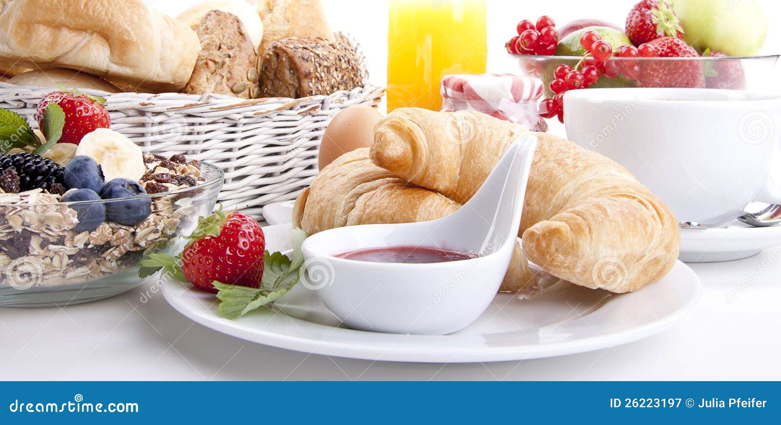 Traditional French Breakfast Croissant Stock Image - Image of eating ...